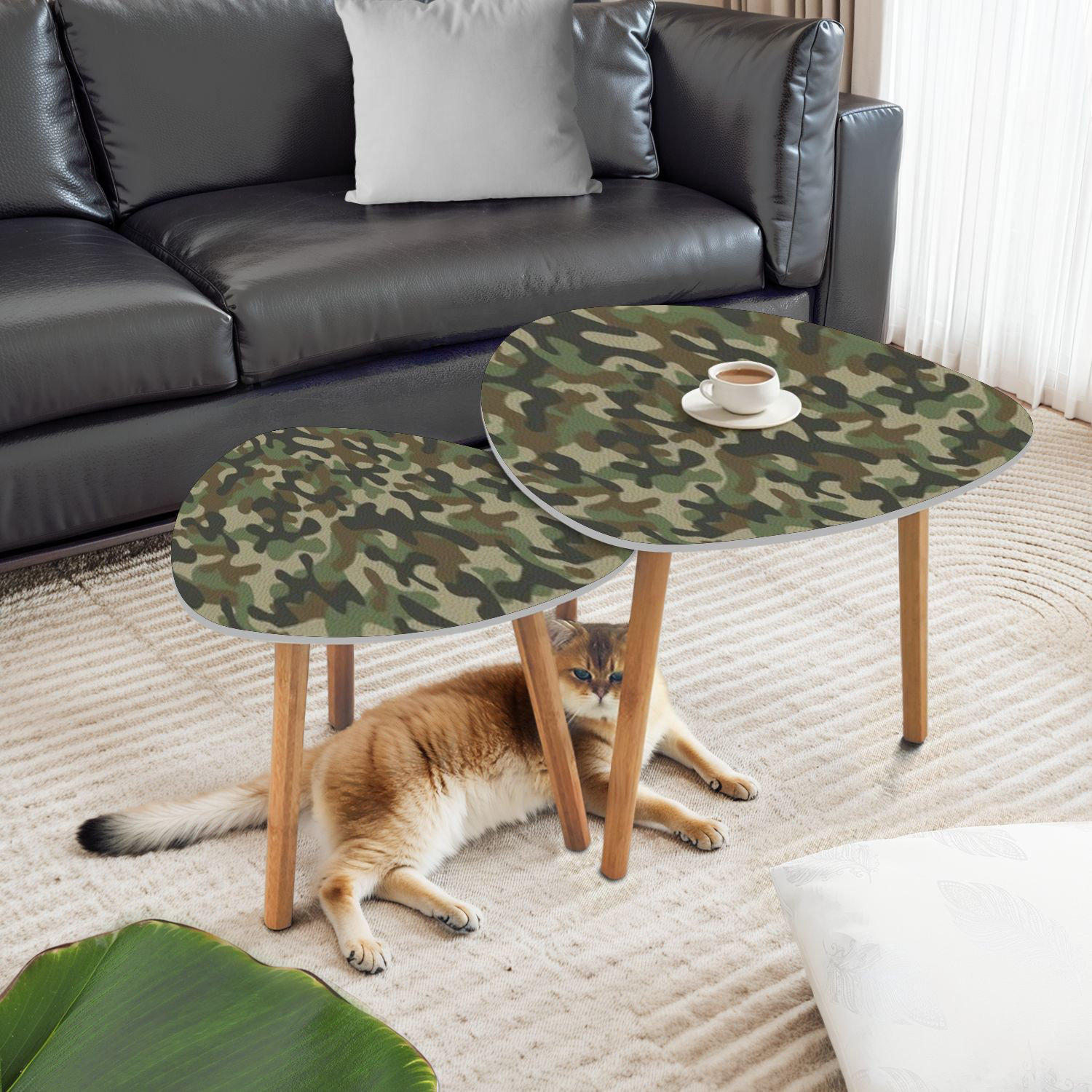 George Oliver Triangle Nesting Coffee Table Set of 2 camouflage ...