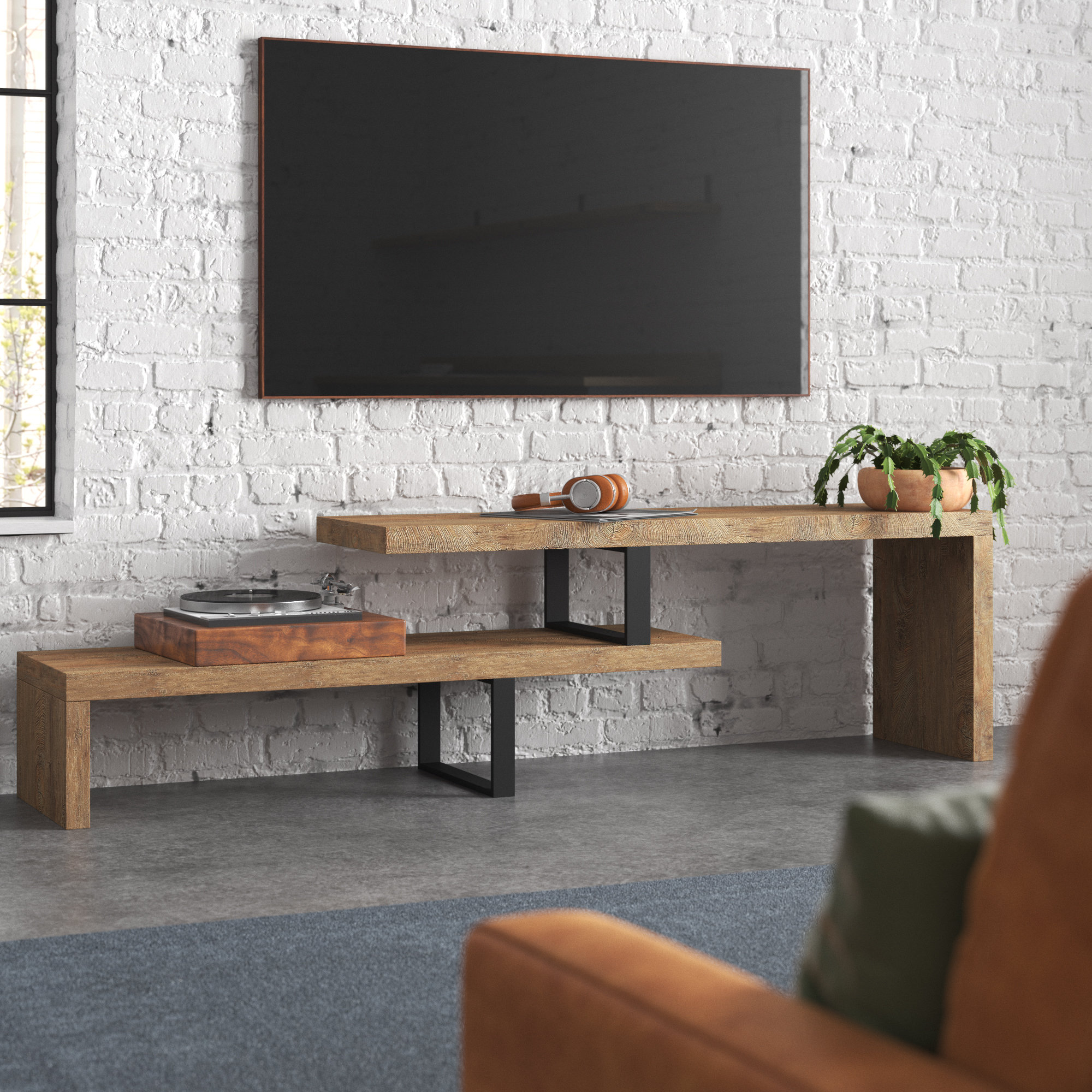 Steelside™ Dustin TV Stand for TVs up to 88" & Reviews | Wayfair
