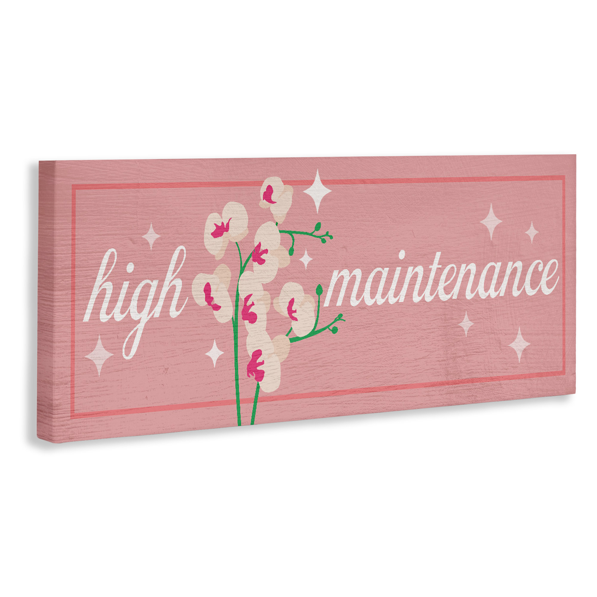 Charlton Home® Floral High Maintenance Canvas, design by Lil' Rue | Wayfair