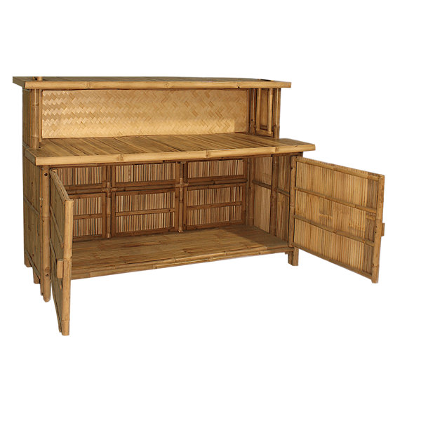 MGP Bamboo Bar Counter With Door, 24"w X 64"l X 44"h | Wayfair