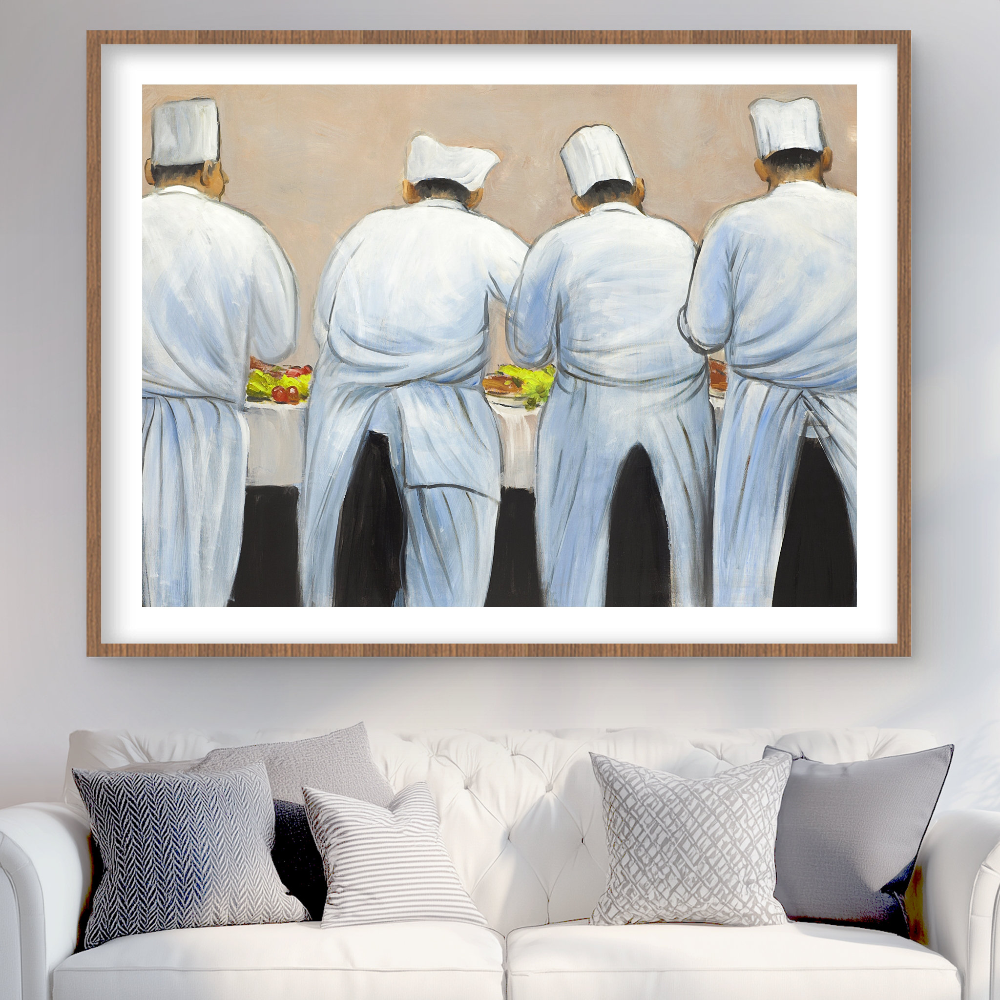 Lark Manor™ Cooks Chefs Working Together - Hobbies Gastronomy Print ...