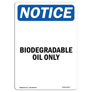 SignMission Biodegradable Oil Only Sign | Wayfair