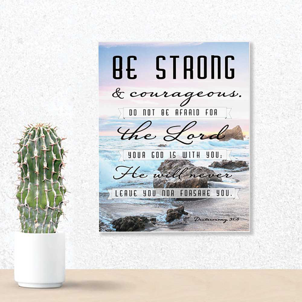 Trinx PLQ WALL BE STRONG DEUT.31:6 MDF 8x10 - Wayfair Canada