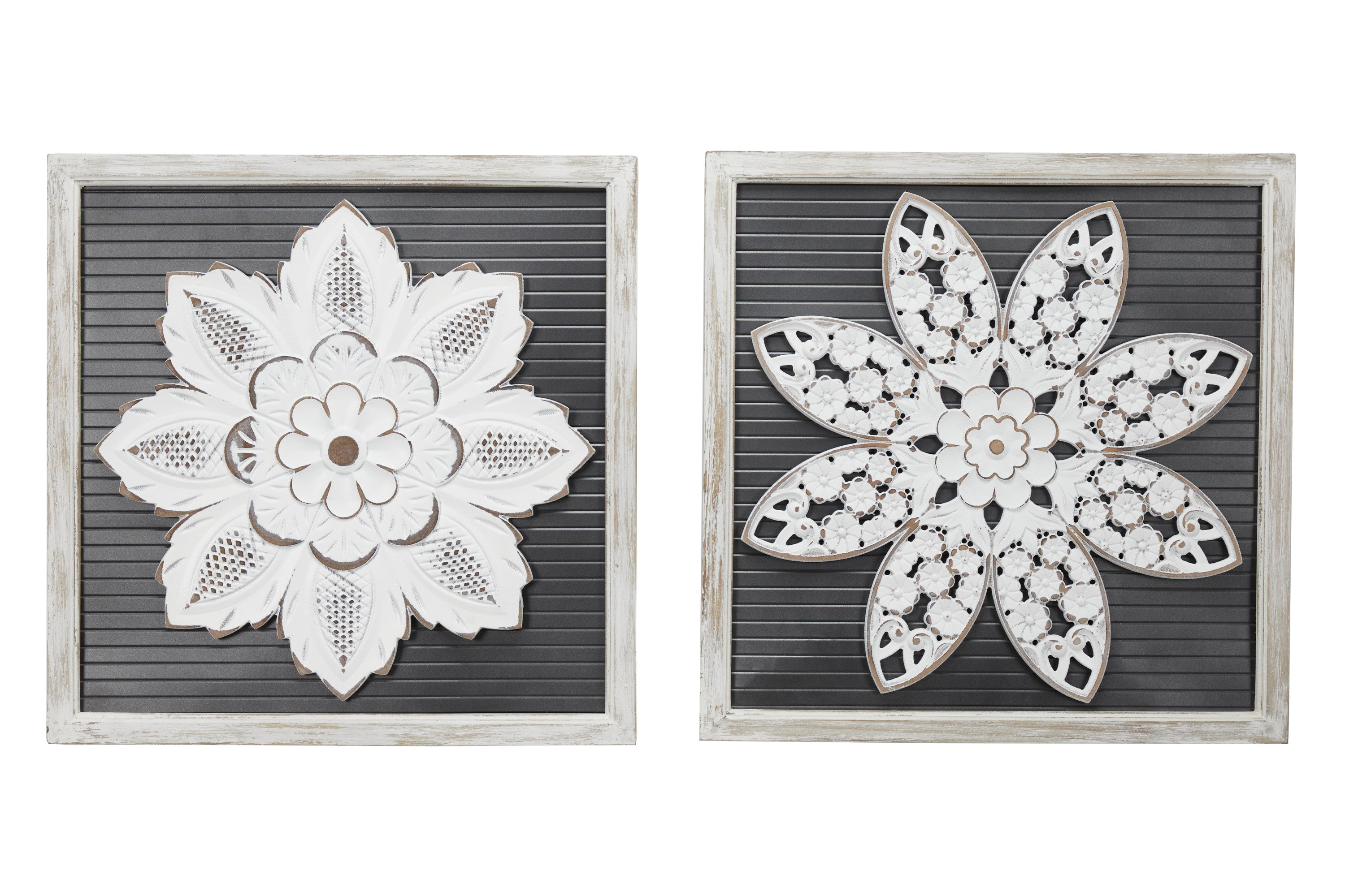 Dakota Fields 2 Piece 3D Wood Flower Wall Décor Set | Wayfair