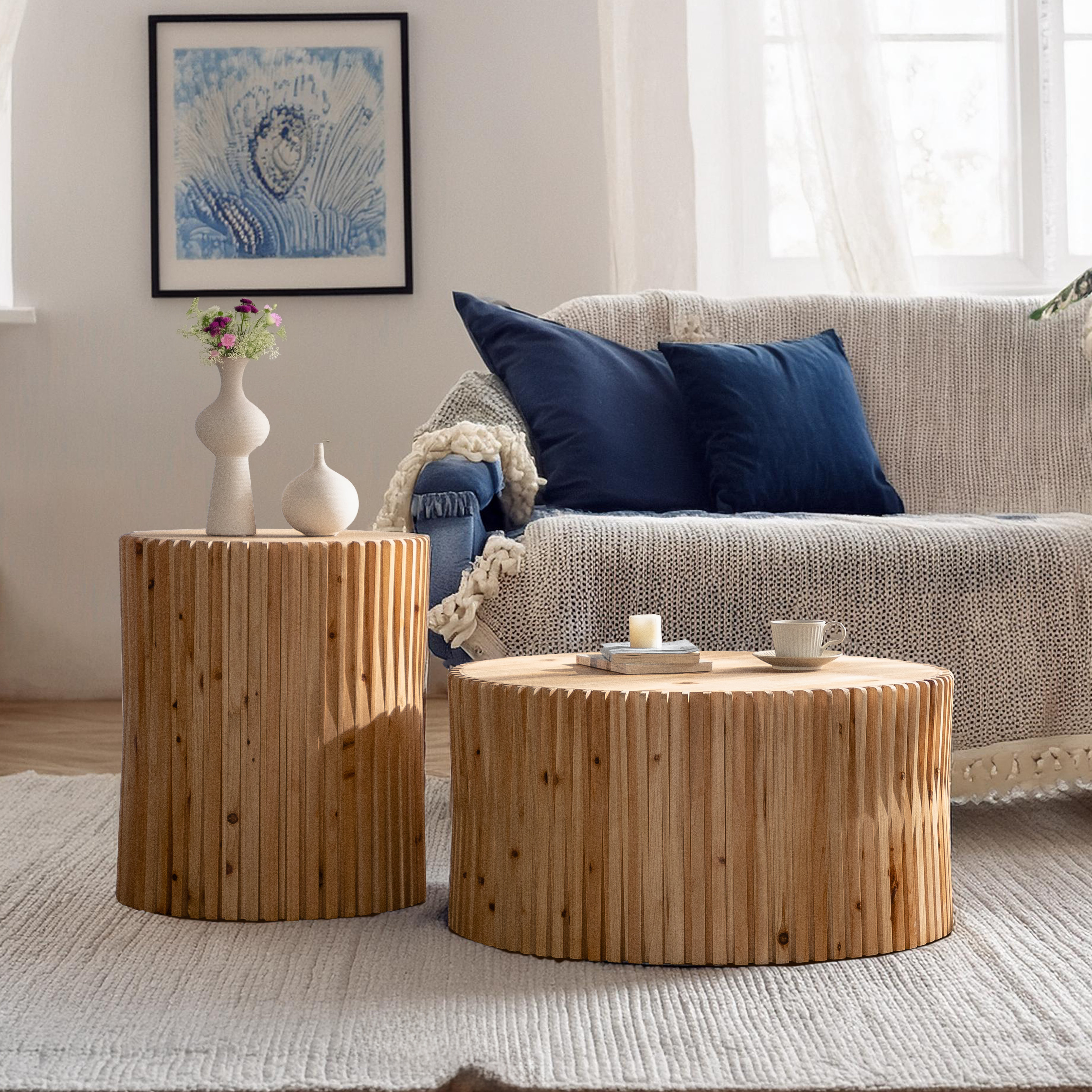 Corrigan Studio® Retro Fashion Style Cylindrical Coffee Table With ...