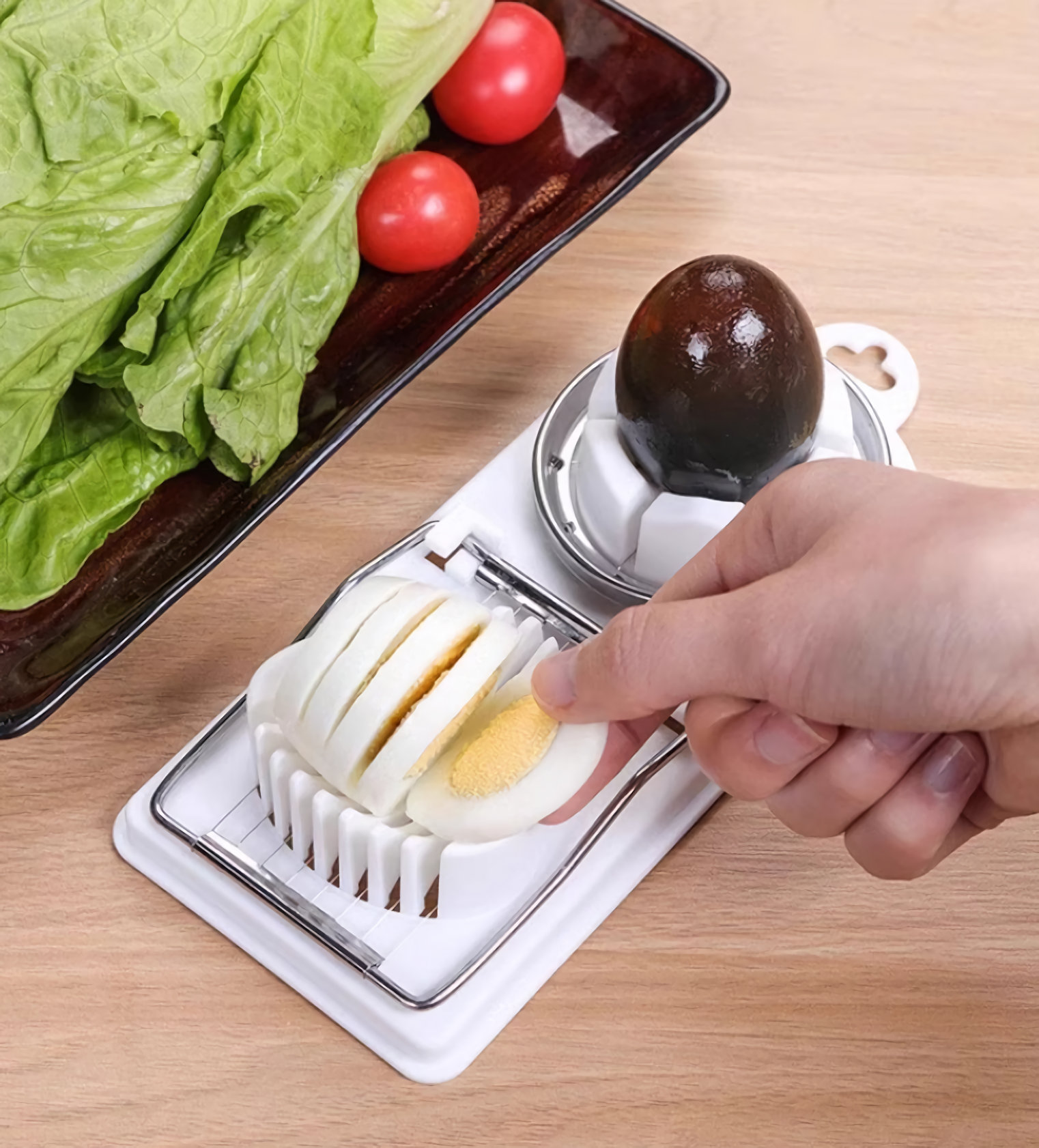LIYONG Multifunctional Egg Slicer, Stainless Steel Egg Cutter For Home ...