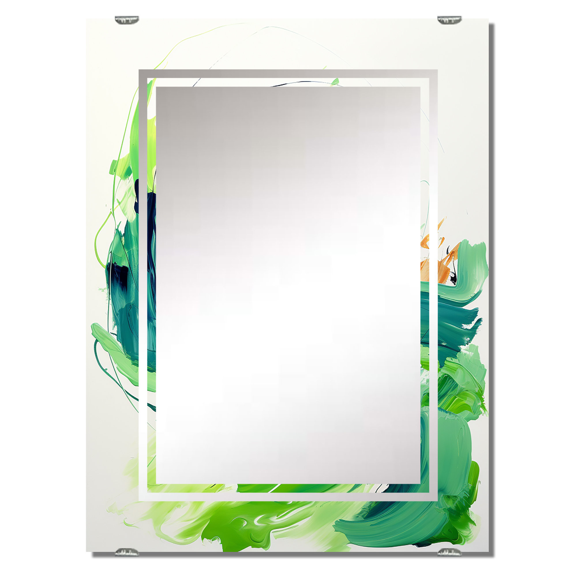 East Urban Home Hathaway - Abstract Painting Big Wall Mirror MIR137884 ...