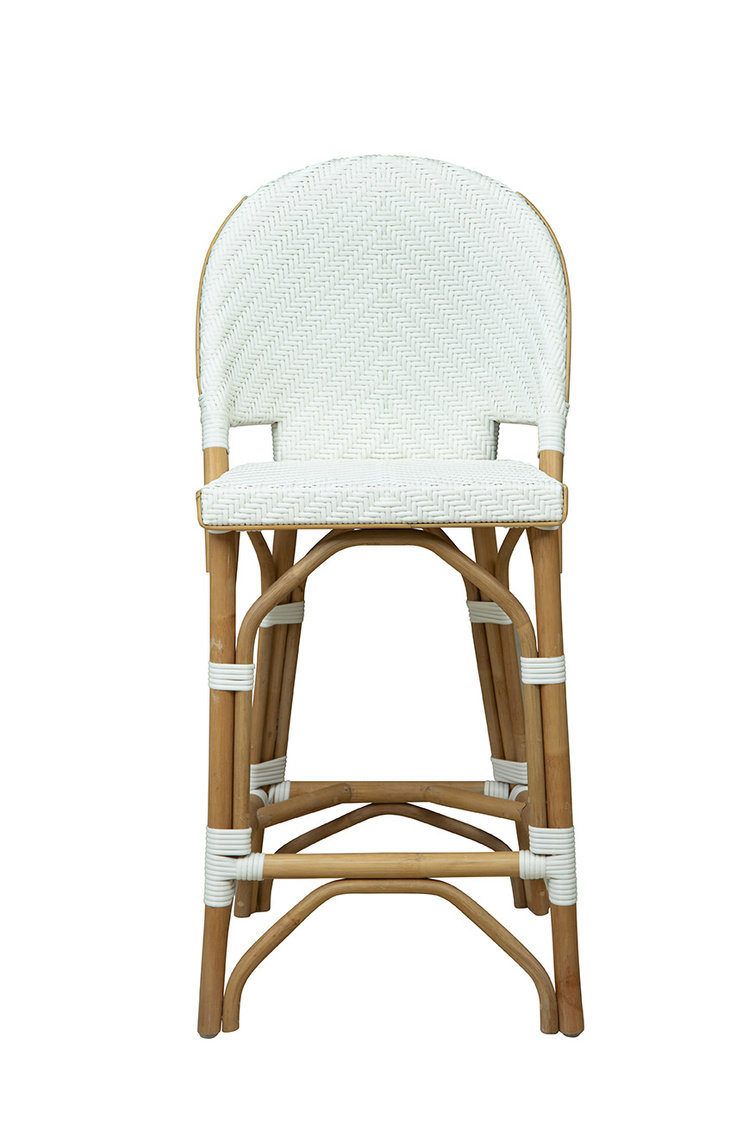 Bayou Breeze Charlane 42" Tall Counter Stool, White | Wayfair