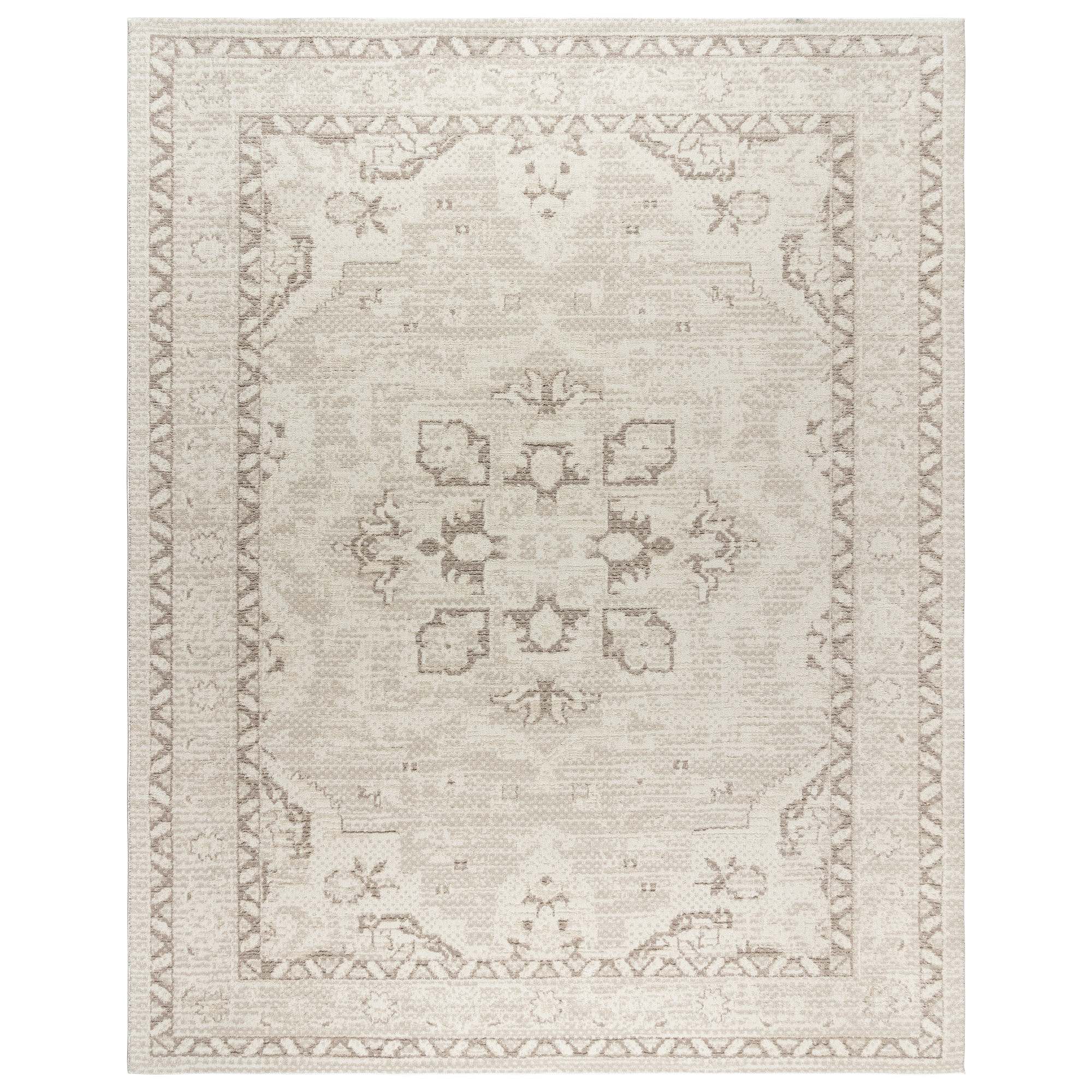 Gertmenian Trevi Remy Transitional Oriental Medallion Border Cream ...