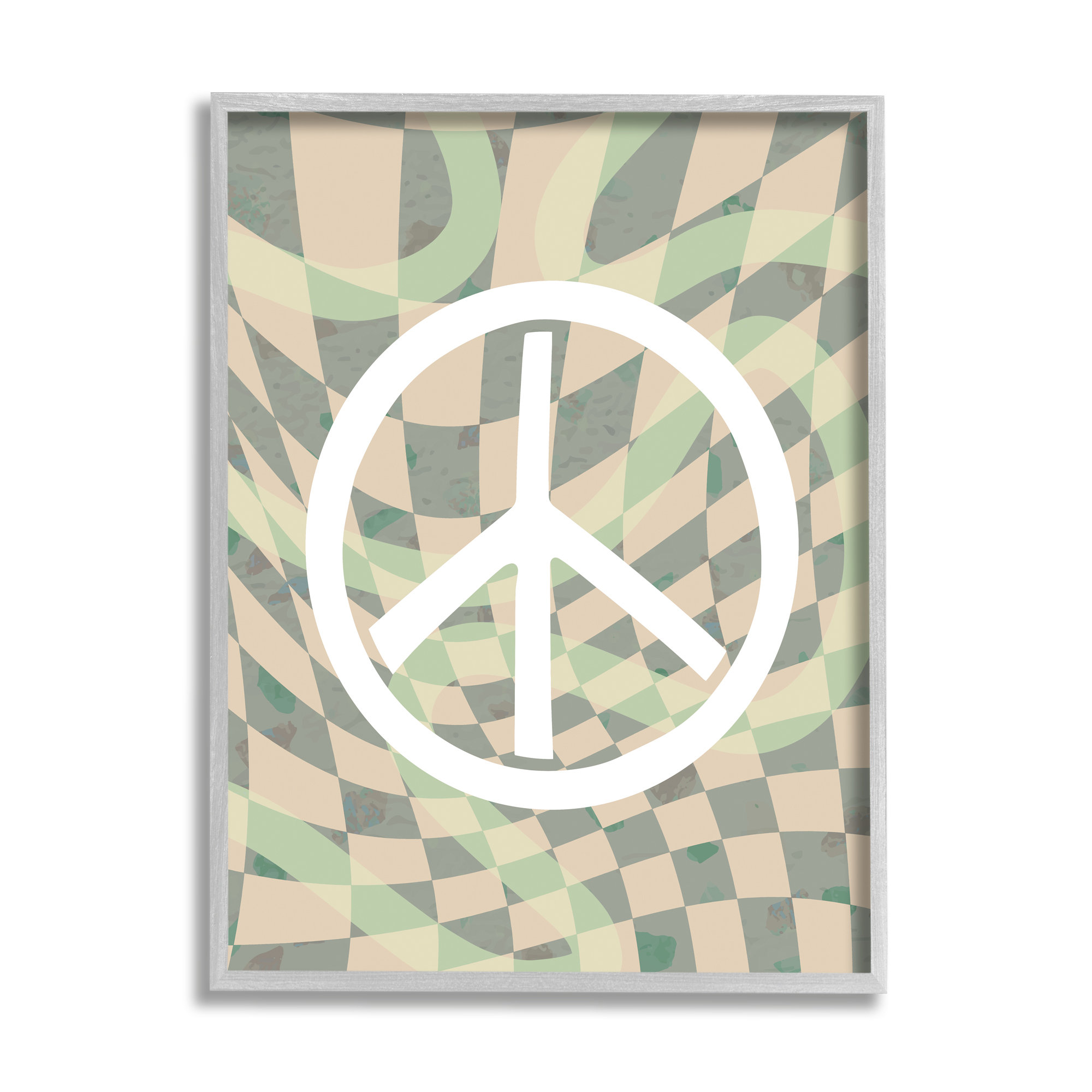 Redwood Rover Retro Peace Symbol Framed Giclee Art Design By Daphne ...