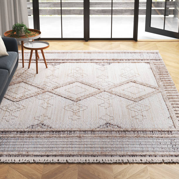 The Twillery Co.® Howden Moroccab Gray/Biege Area Rug & Reviews | Wayfair