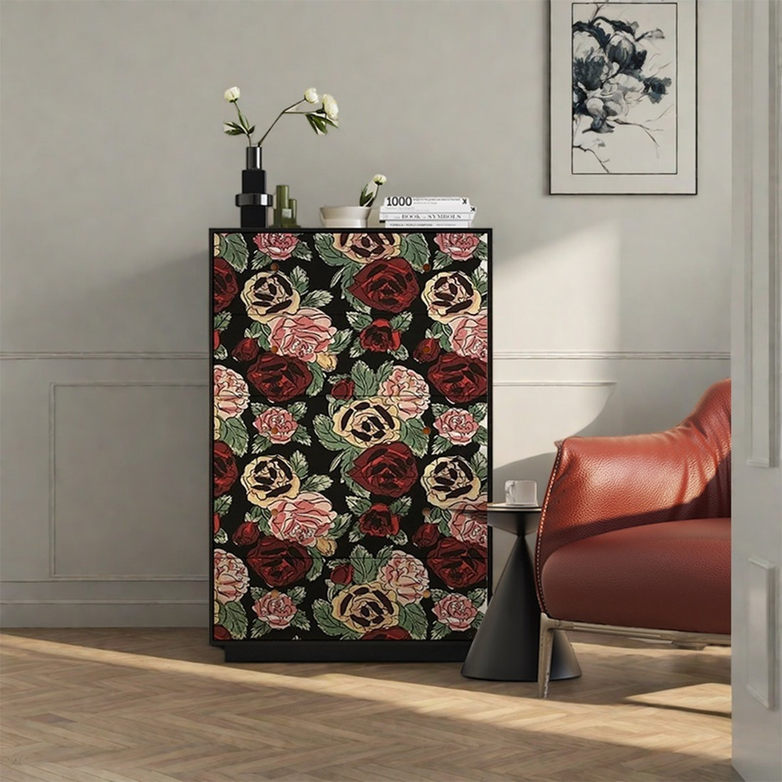 interanest Walnut Wood Storage Cabinet with Wooden Drawers | Wayfair