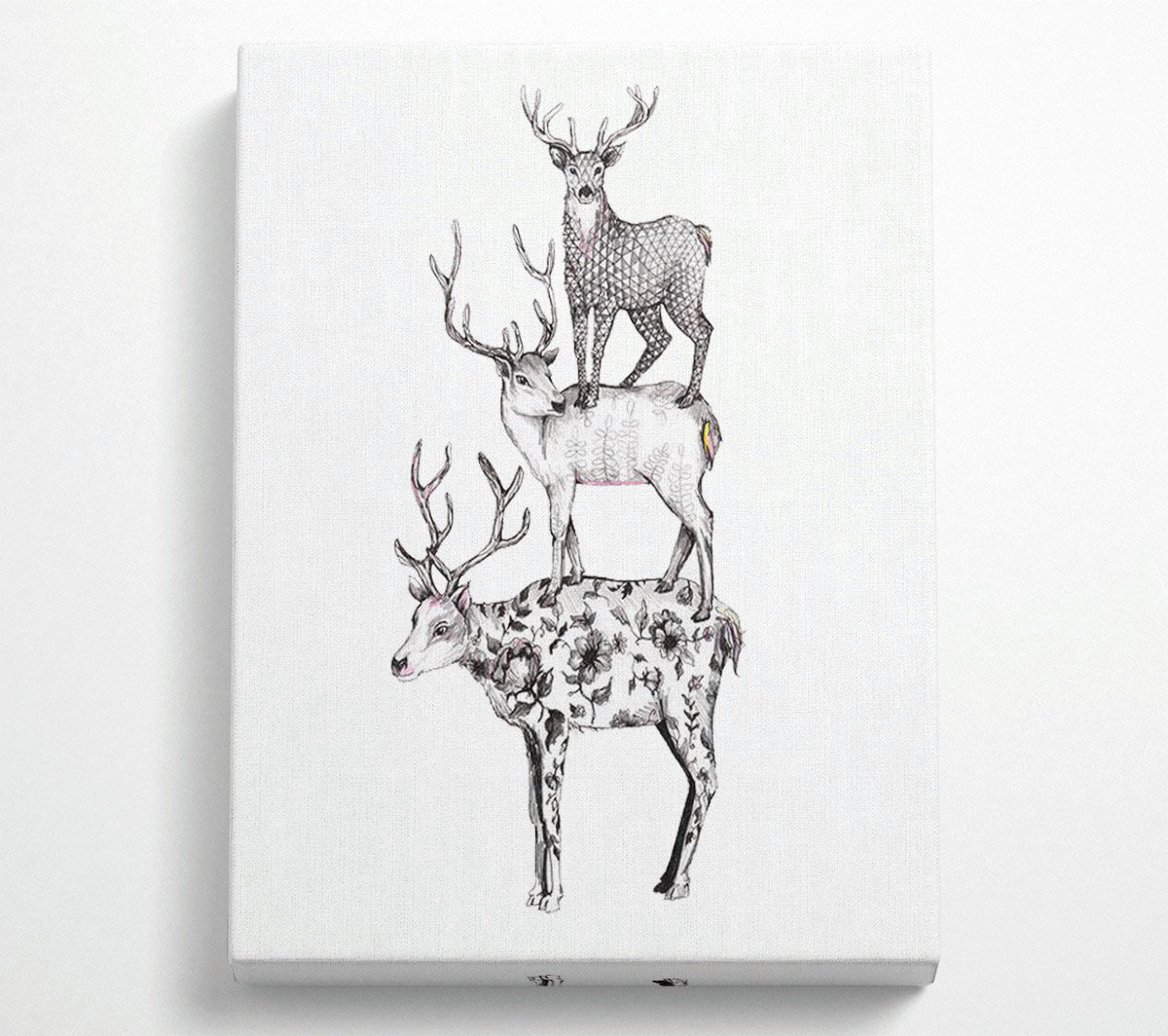 Alpen Home Deer Stack - No Frame Art Prints on Canvas | Wayfair.co.uk