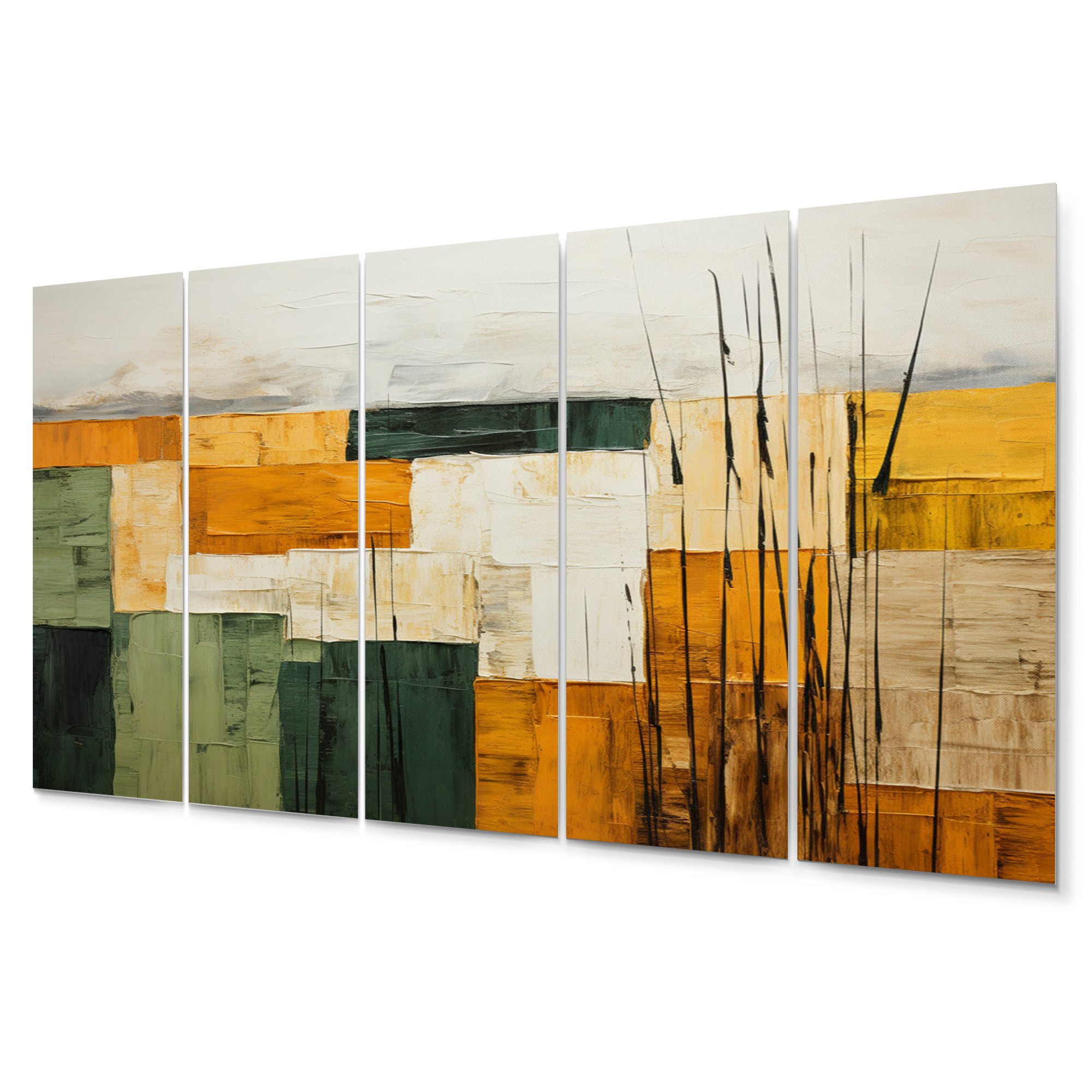 Design Art Cubism Geometric Plains I - Cubism Metal Art Print Set | Wayfair