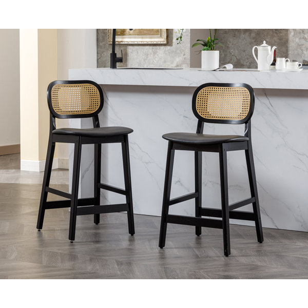 Bayou Breeze Azarah Solid Wood 25.5'' Counter Stool & Reviews | Wayfair