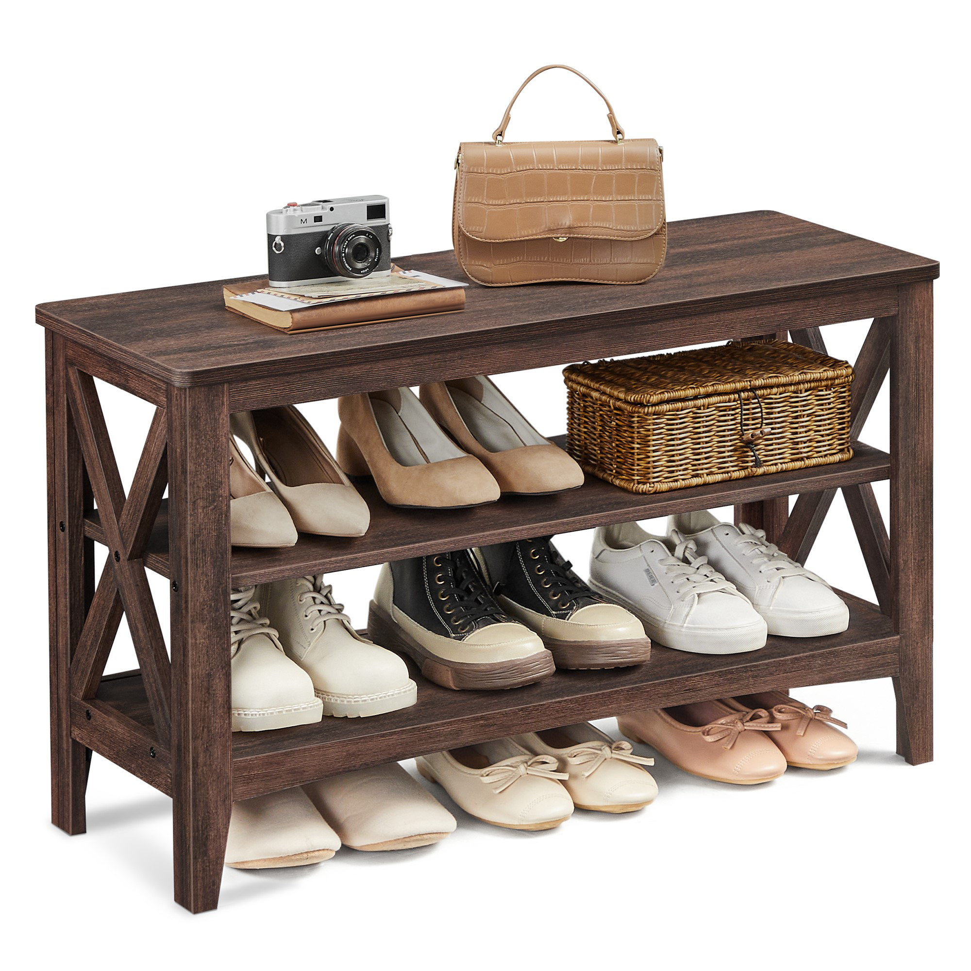 Highland Dunes 2-tier Shoe Rack | Wayfair