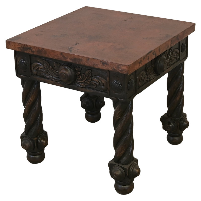 LMT Design Copper & Turned Leg End Table | Wayfair