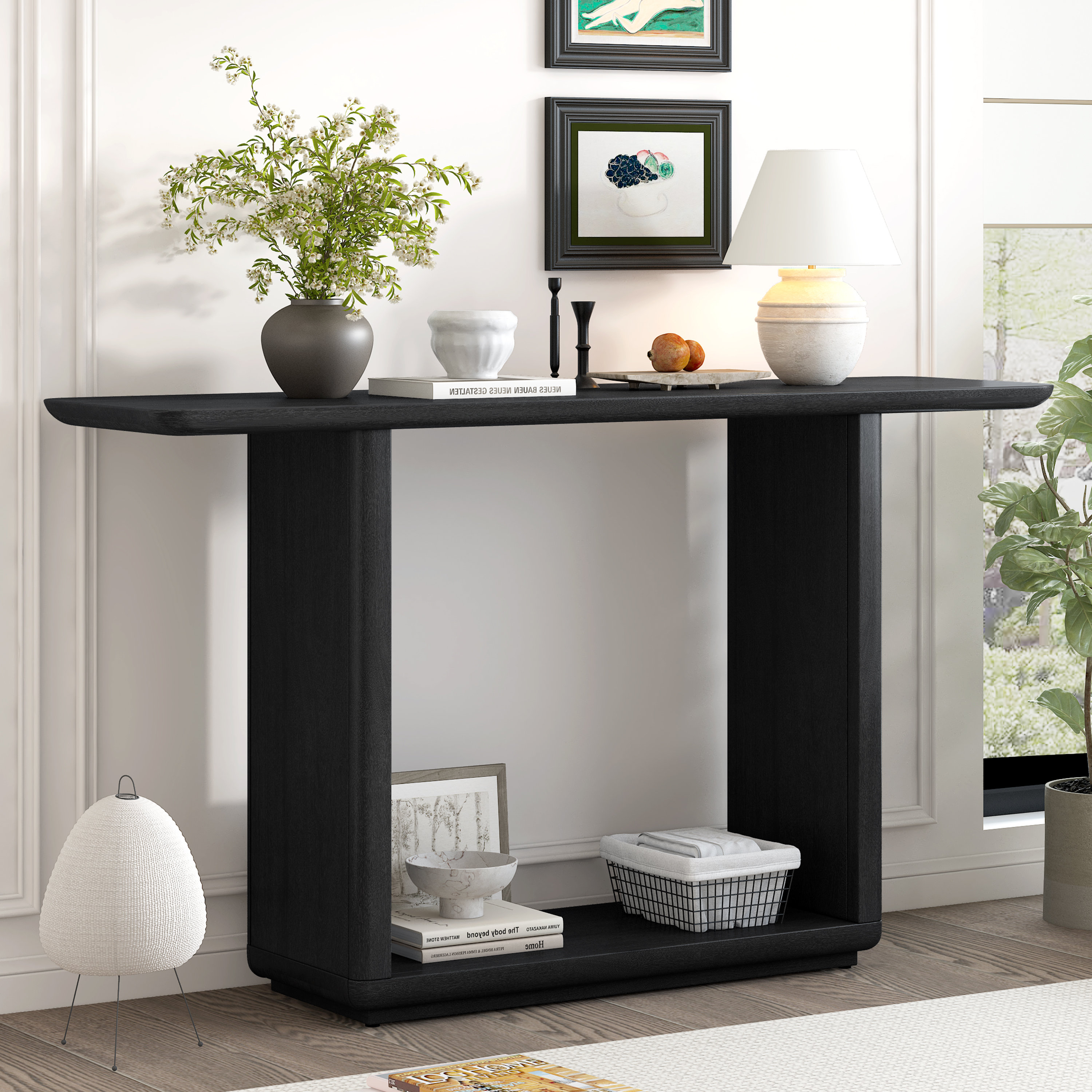 Latitude Run® Kempf Minimalist Curved Corners Console Table | Wayfair