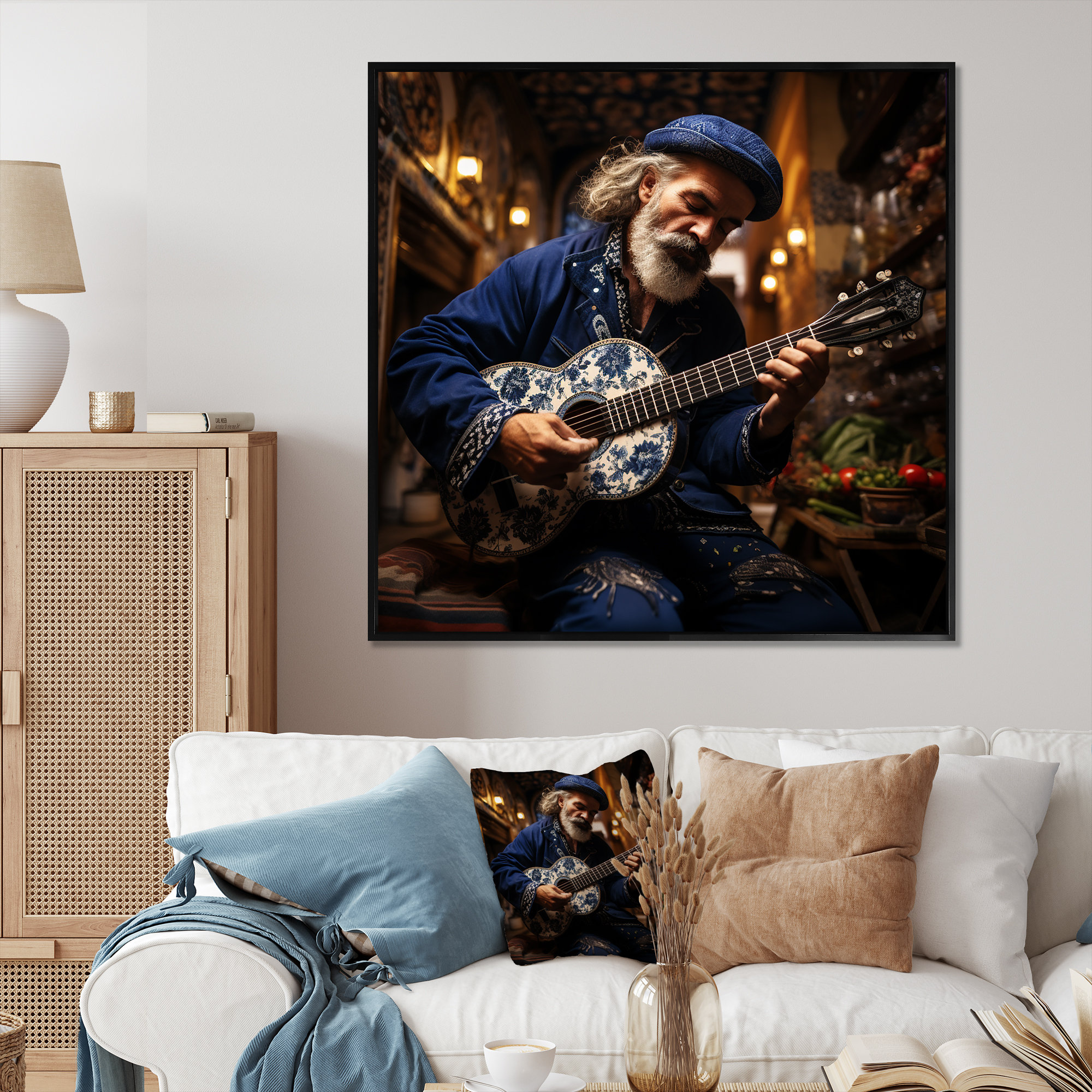 Ebern Designs Judaism Sephardic Guitar Player On Canvas Print - Wayfair ...