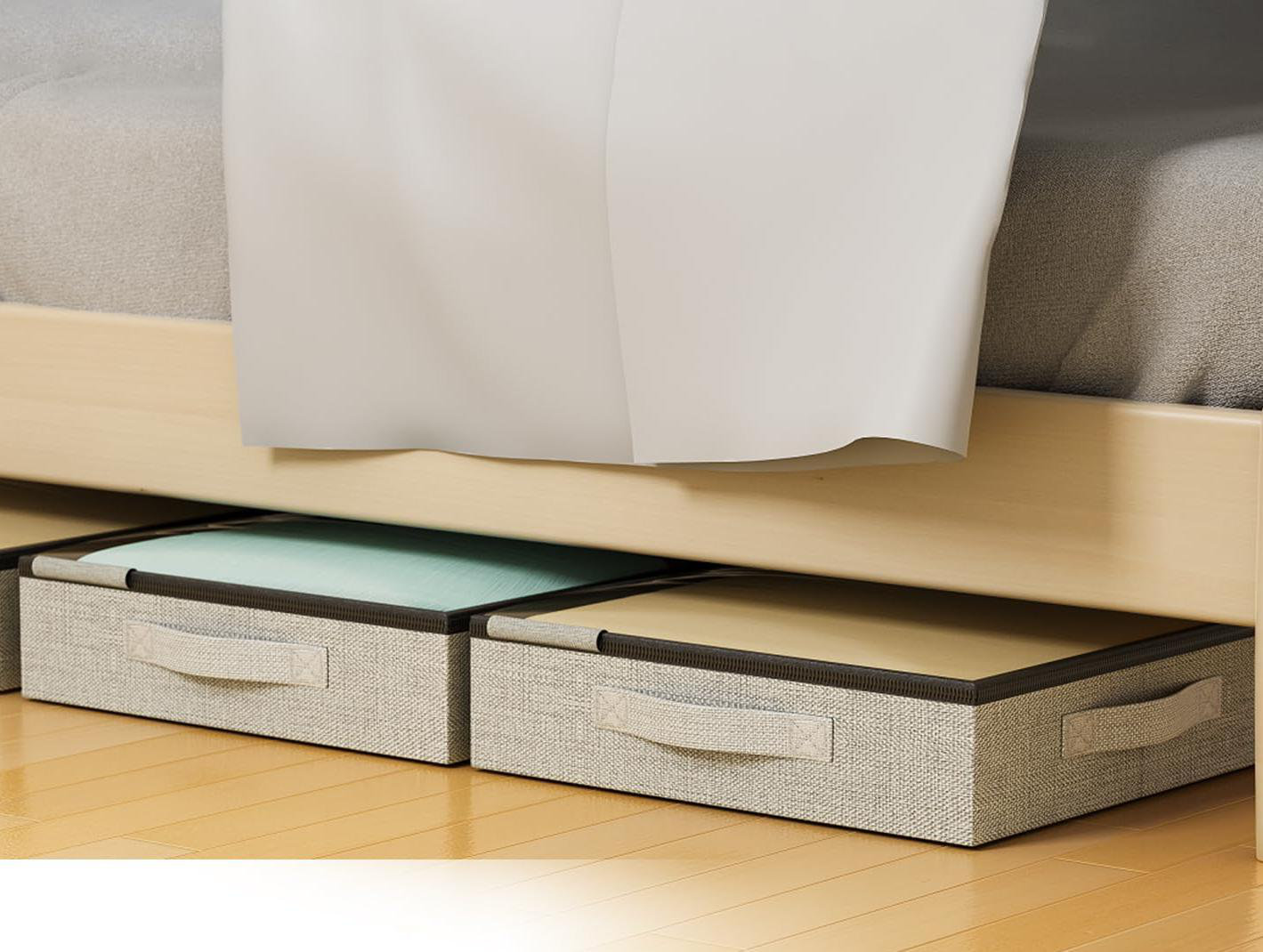 Rebrilliant Under Bed Storage Containers,Underbed Storage 4.5 Inches ...