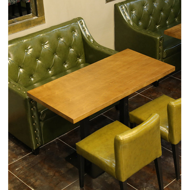 Visual card holder American Retro Cafe Restaurant Green Benches Faux ...