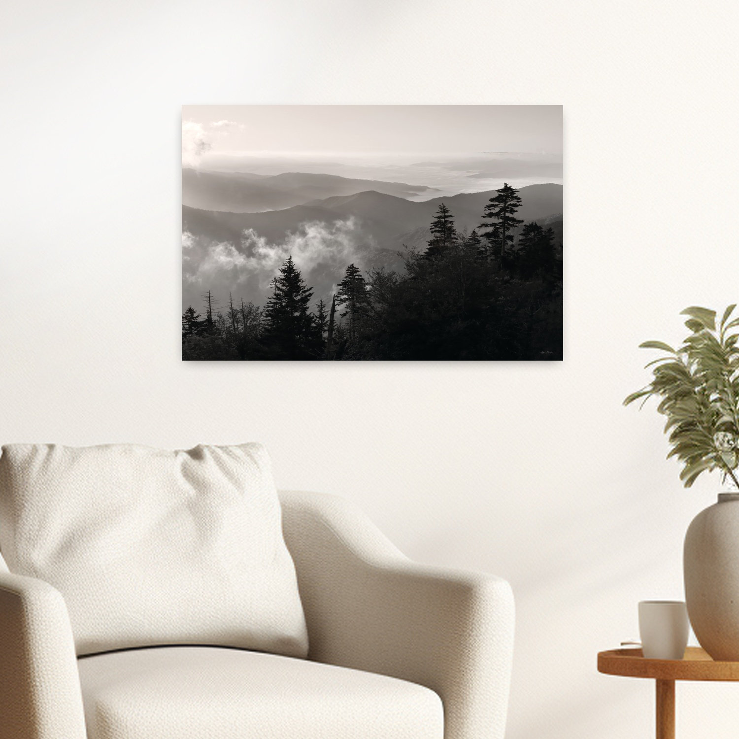 Latitude Run® Mountain Layers 3 Abstract Contemporary Landscape Nature ...