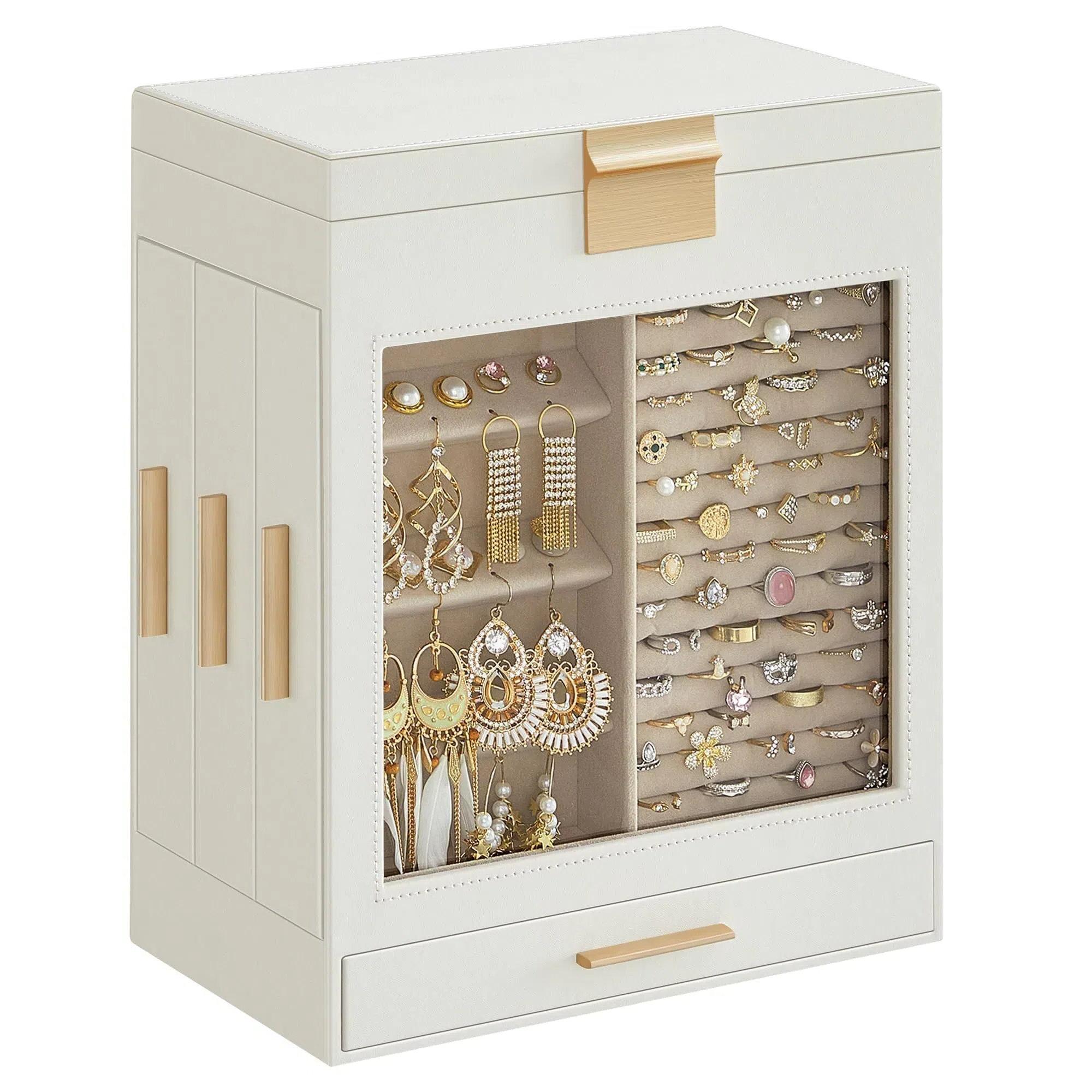 Mercer41 Wood Jewelry Box + Mirror | Wayfair