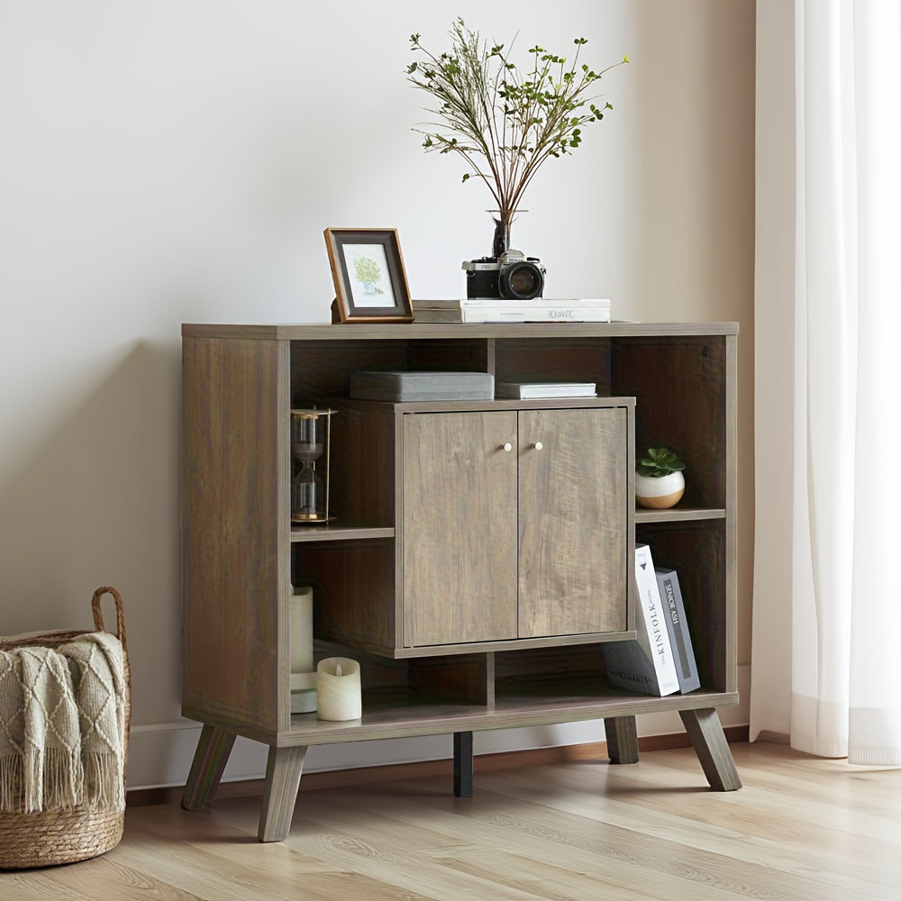 Millwood Pines Compact Display Storage Sideboard Bookcase Cabinet – 2 ...