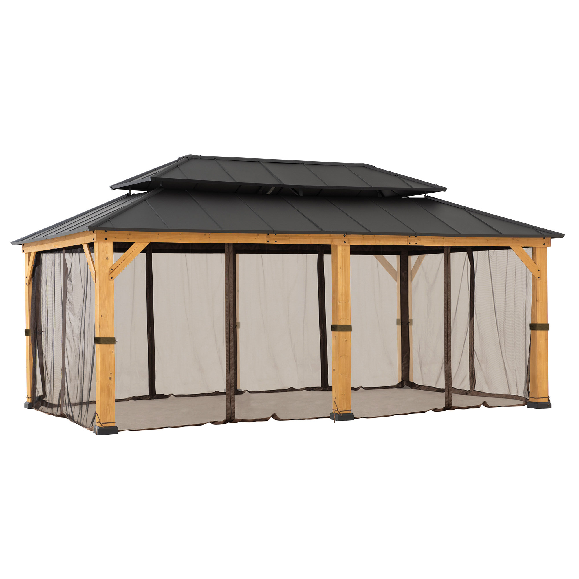Sunjoy Replacement Gazebo Mosquito Netting Outdoor Panles, Waterproof ...