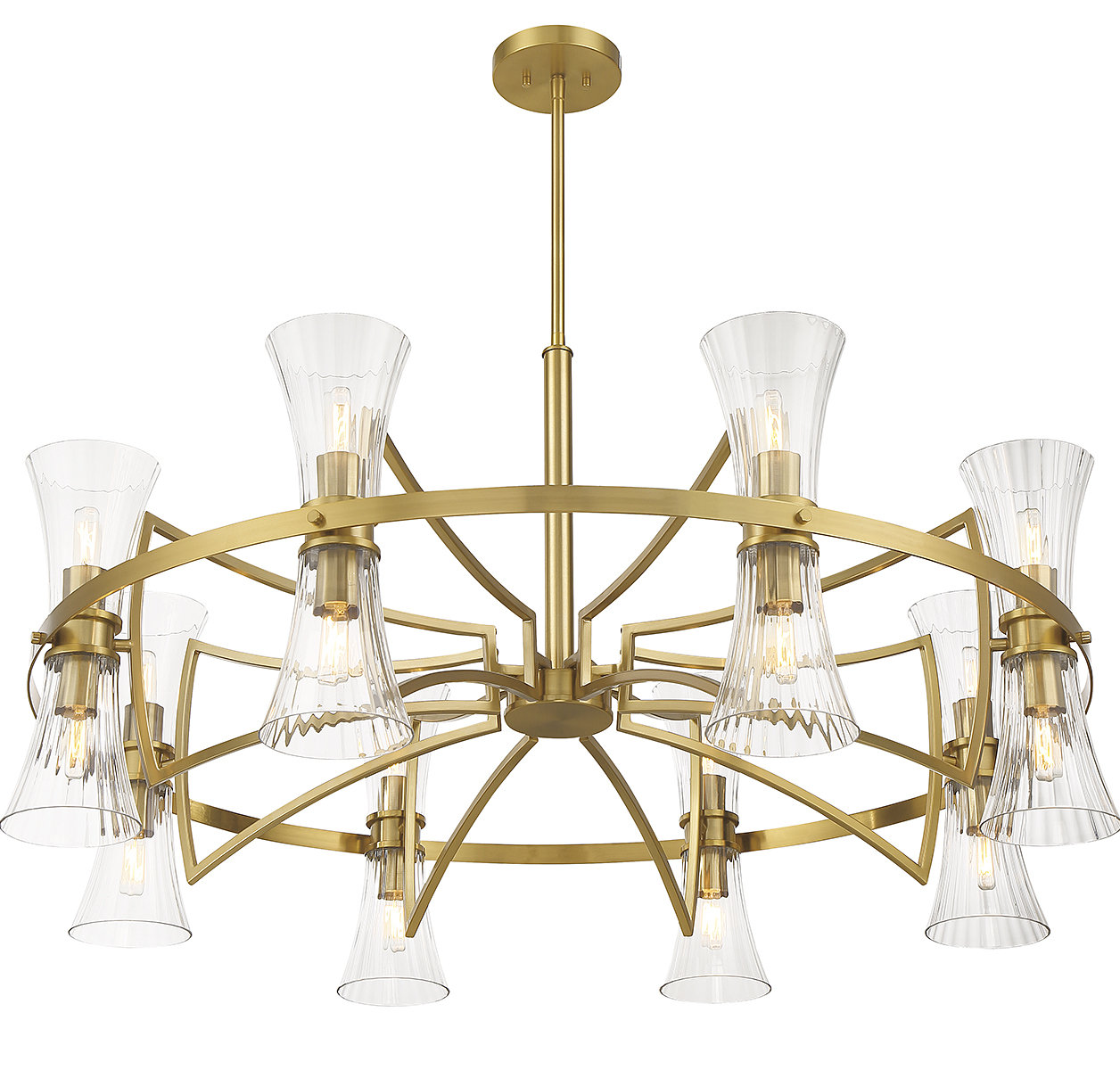 Savoy House Bennington 16-Light Chandelier in Warm Brass | Wayfair