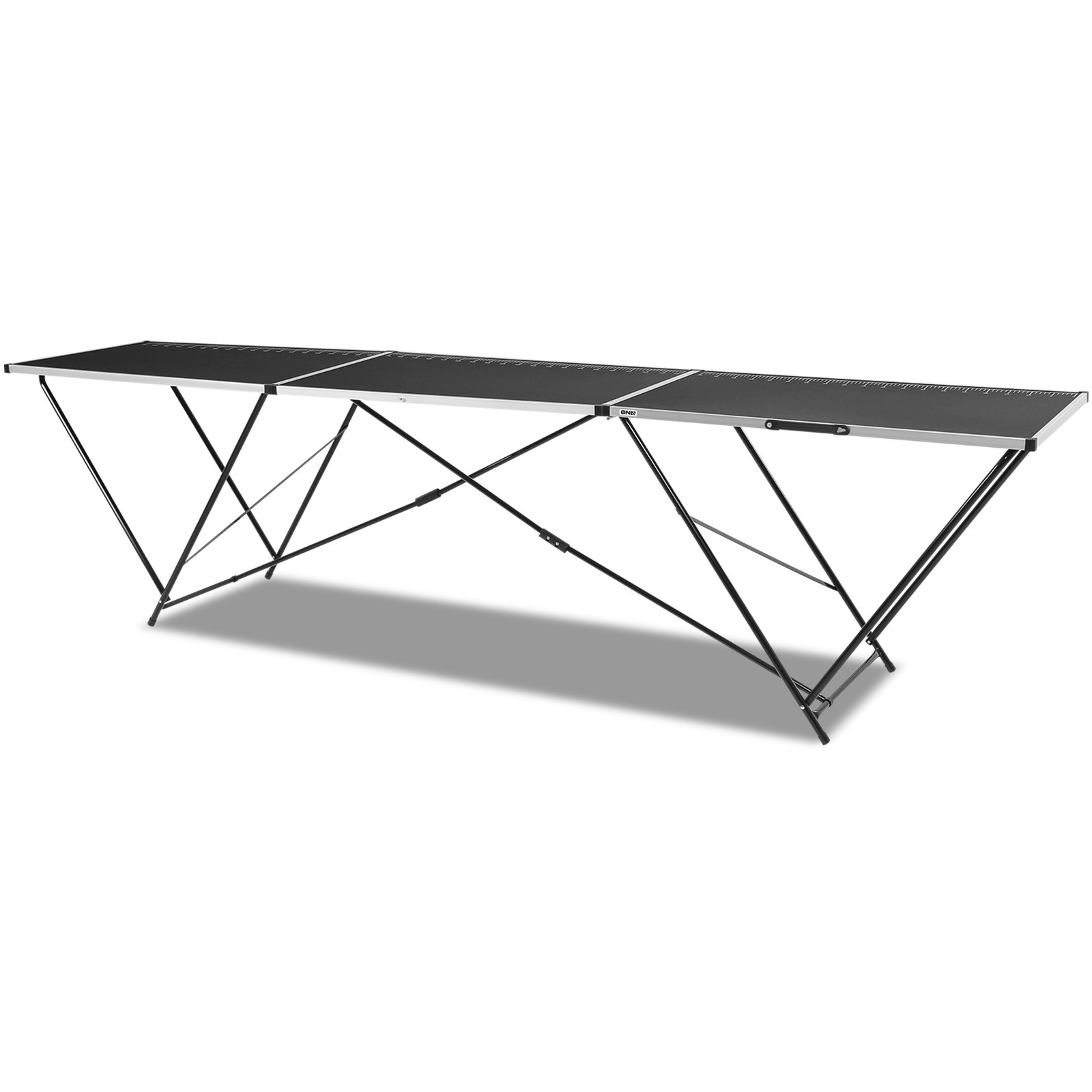 Ebern Designs 118" Folding Work Table, Portable Tri-Fold Workbench With ...