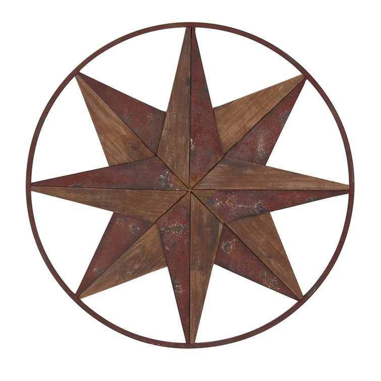 Loon Peak® Rustic Round-Framed 8-Point Star Wall Décor | Wayfair