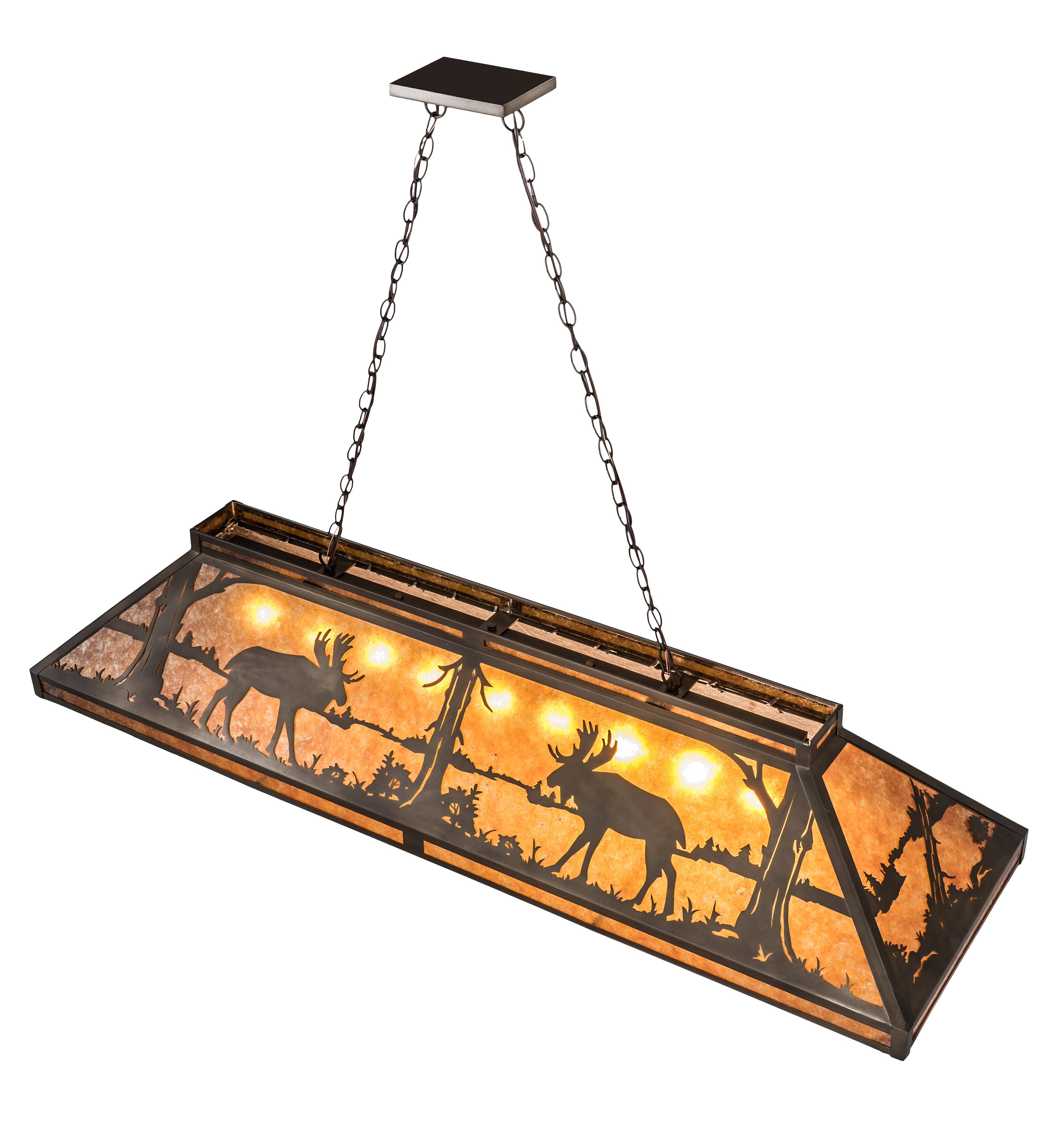Meyda Lighting 9 - Light Antique Copper Pool Table Lights Pendant | Wayfair