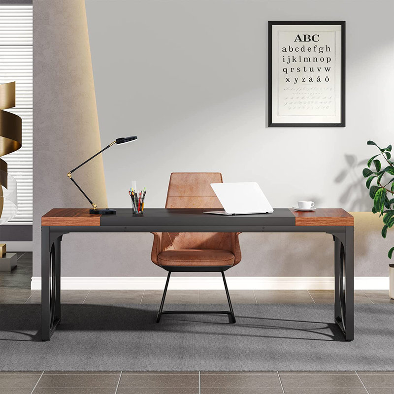 17 Stories Glenway Metal Base Executive Desk & Reviews | Wayfair