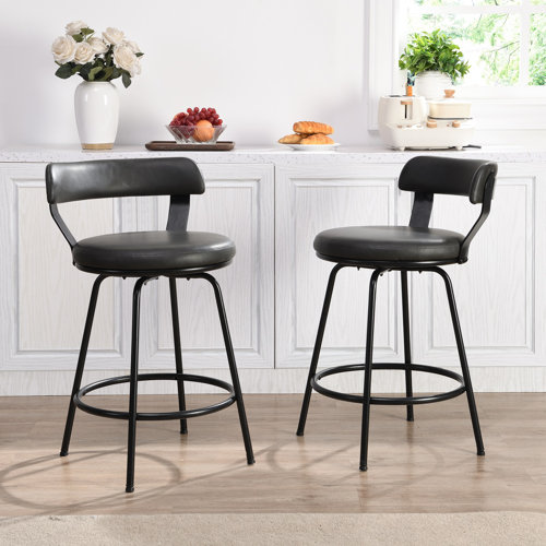 Low Back Swivel Counter Height Bar Stools You'll Love | Wayfair