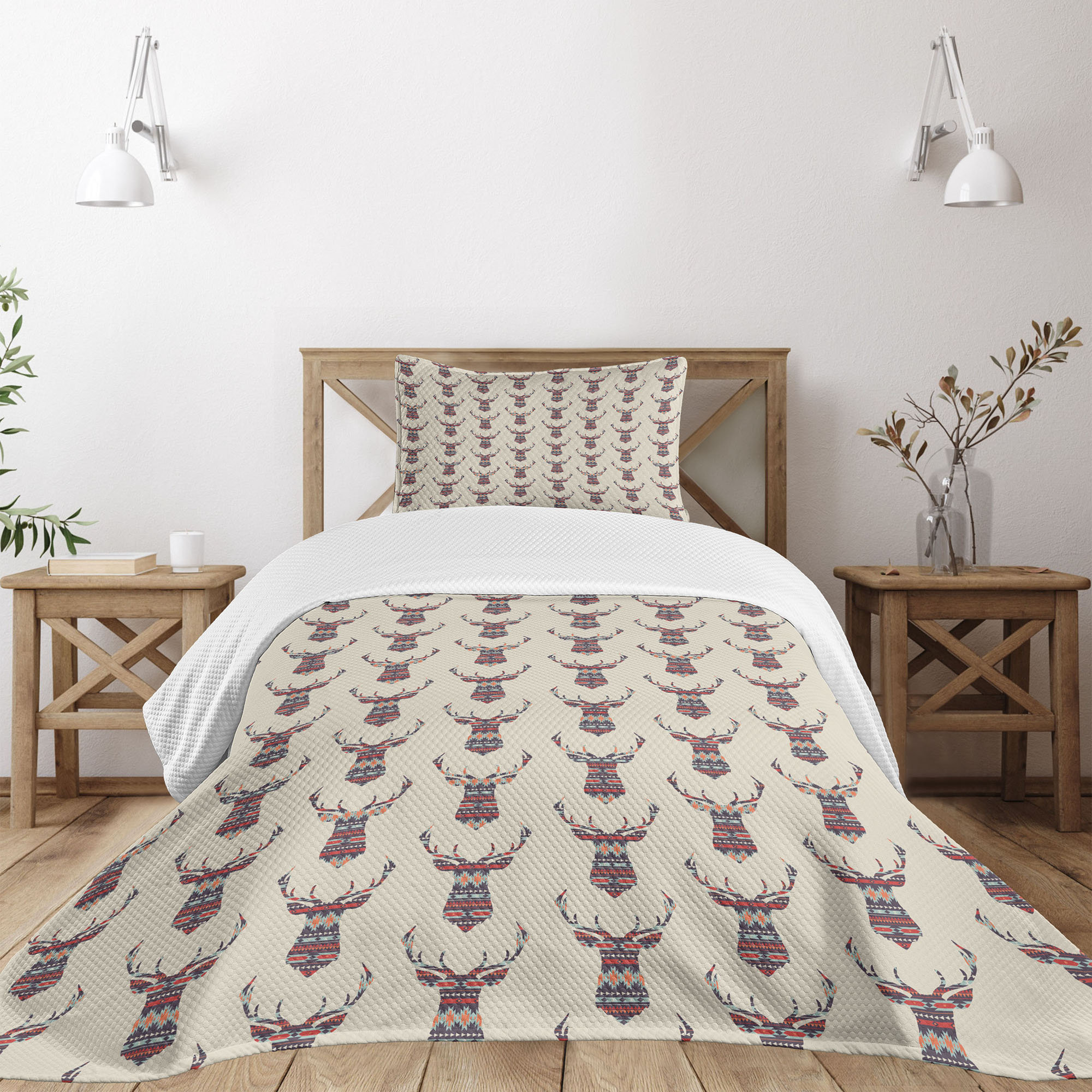 Ambesonne Ambensonne Deer Bedspread Multicolor | Wayfair
