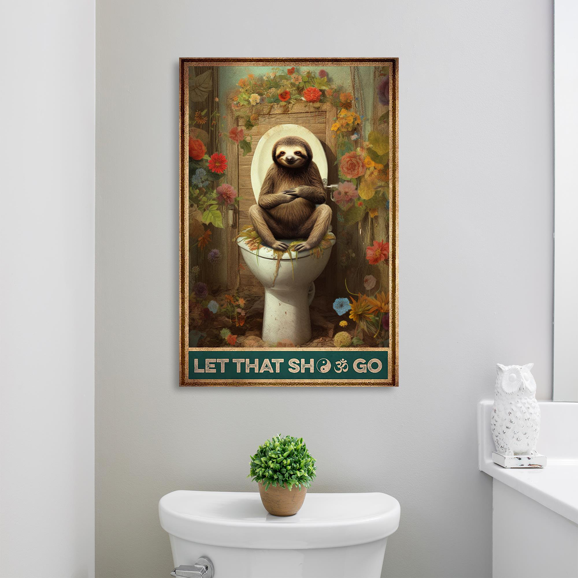 Trinx Sloth Let That Sho Go On Canvas Graphic Art | Wayfair
