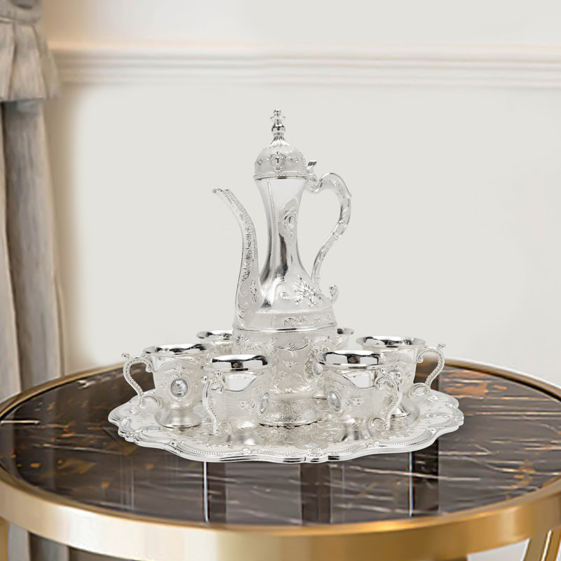 House Of Hampton® Graidy 8.45oz. Floral Teapot Set For 6 & Reviews ...