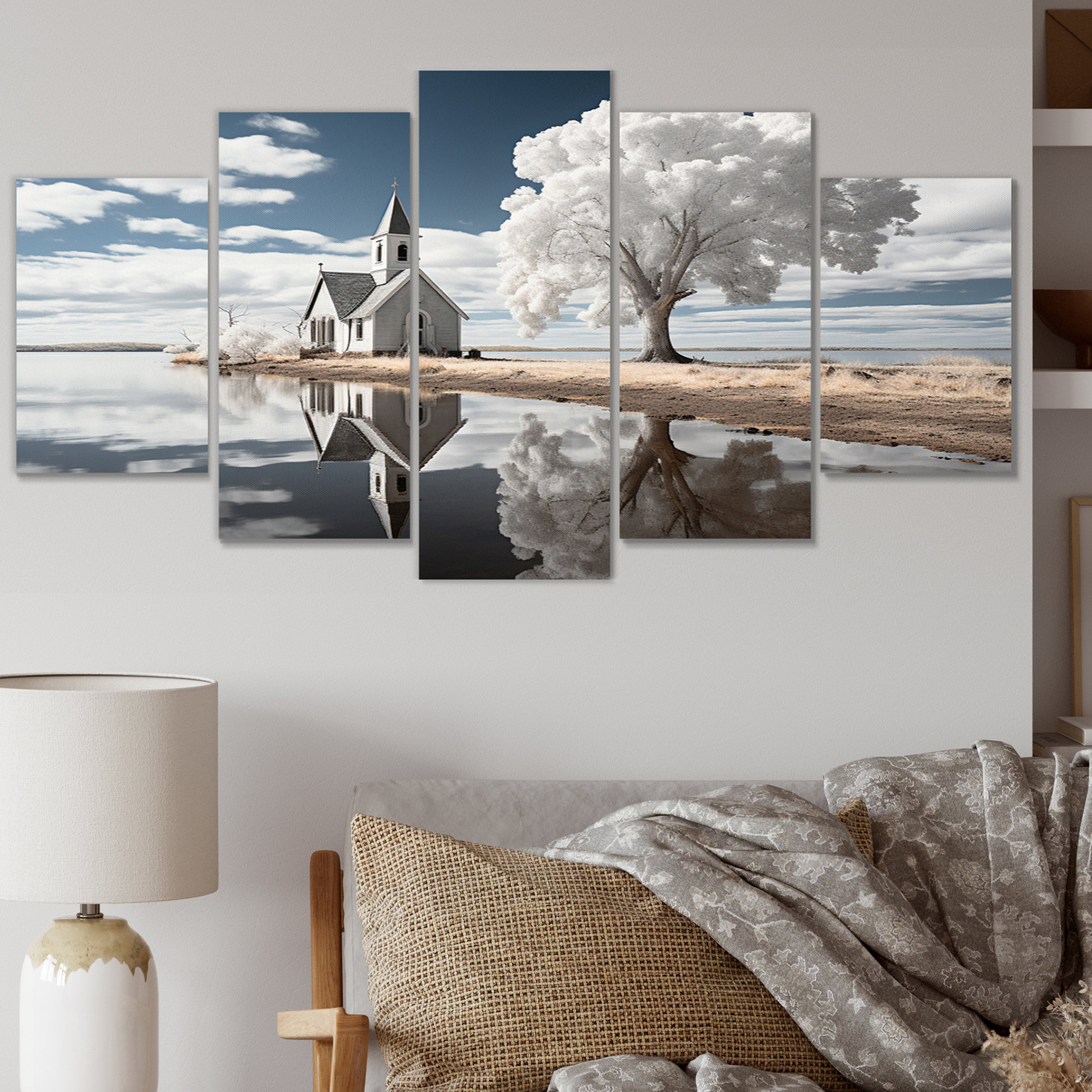 Red Barrel Studio® Landscape Church Sacred Reflections II - Spiritual ...