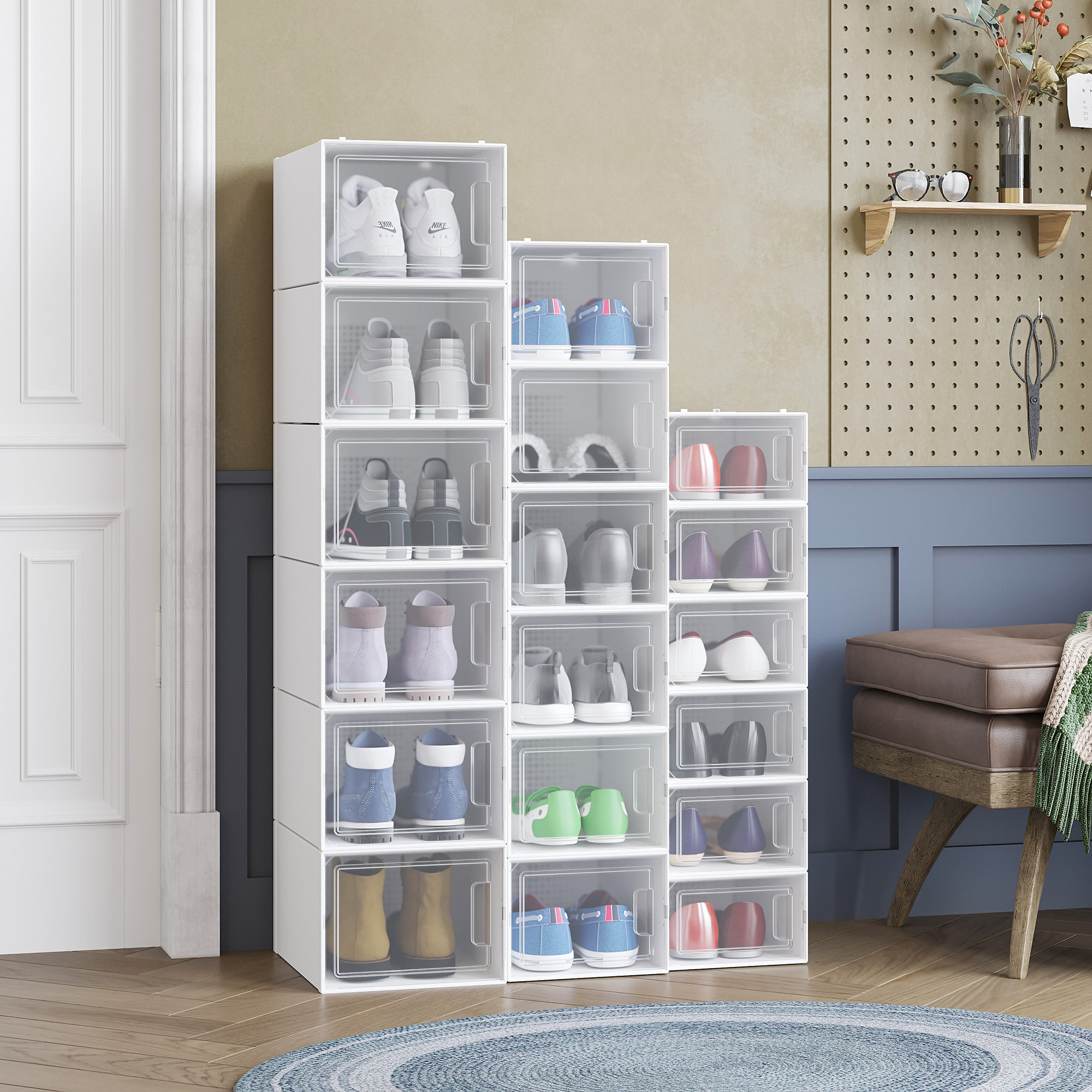 YITAHOME 18 Pair Stackable Shoe Storage Box & Reviews | Wayfair