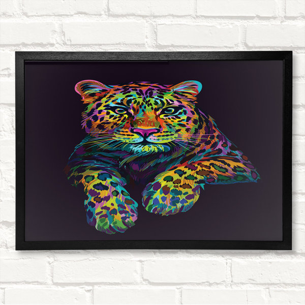 Latitude Vive The Beautiful Leopard - Closed Corner Frame Print on Wood ...