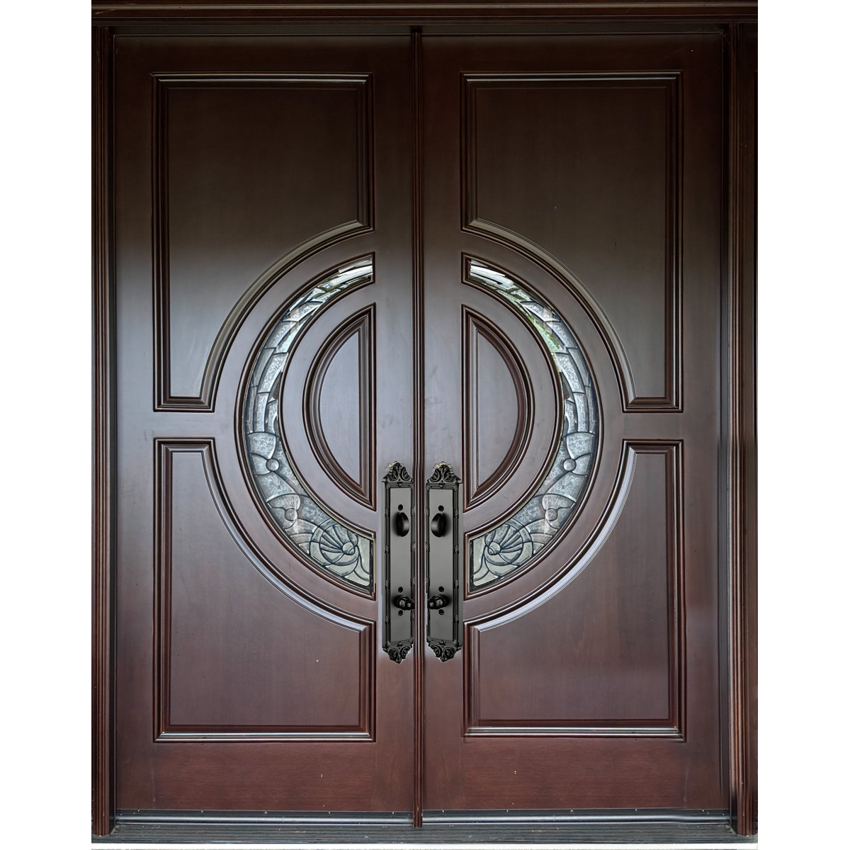 Door Destination Pre-Hung Exterior Ready to install Front Wood Mahogany ...