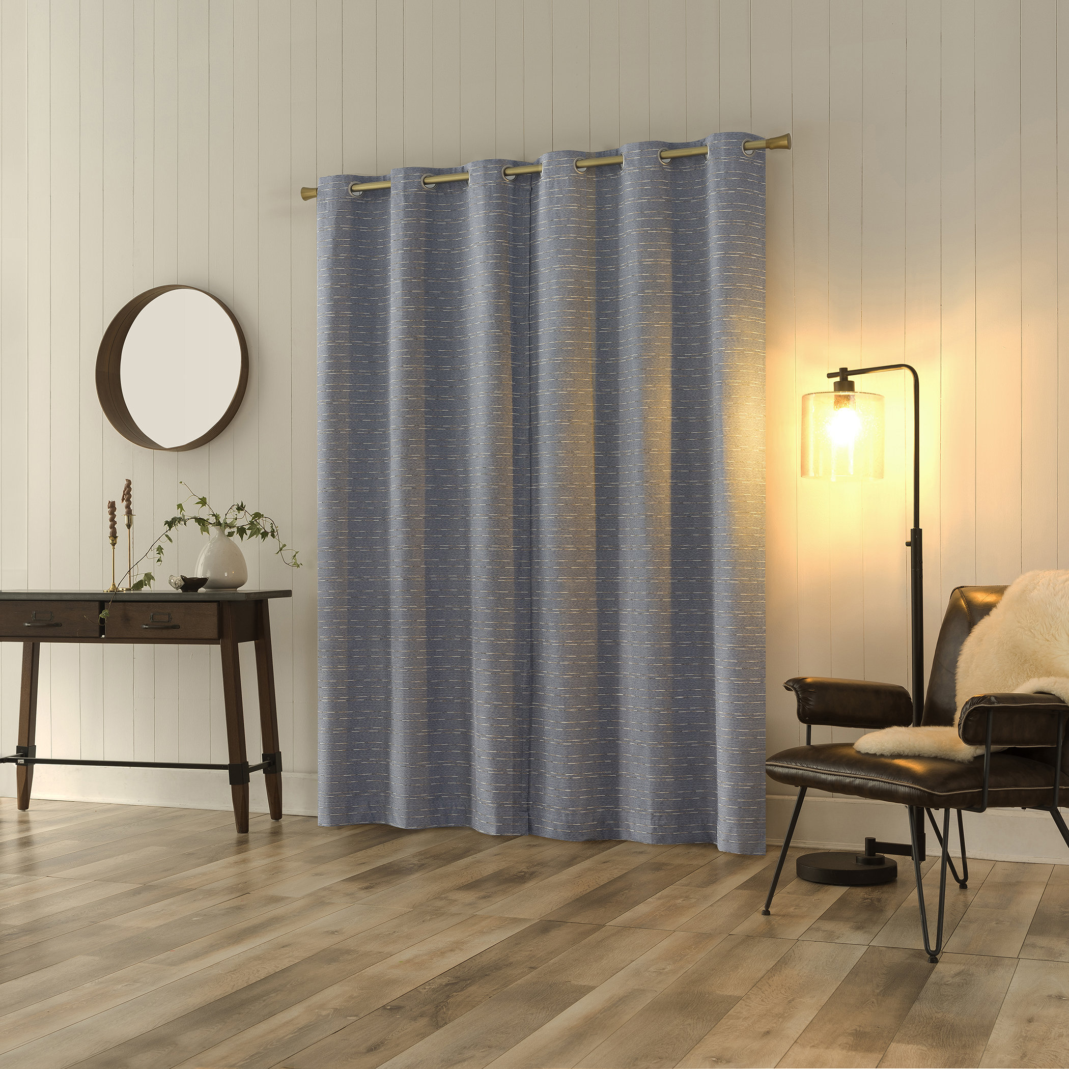 Sun Zero Dresden Slub Detail Magnetic Closure 100% Blackout Grommet ...
