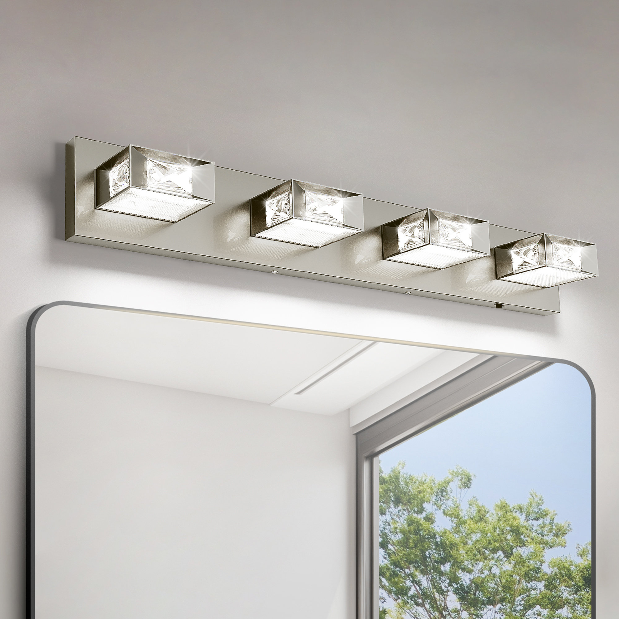 Wrought Studio™ Dimmable Bathroom Vanity Light with 5-CCT Adjustable ...