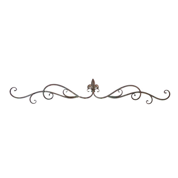 Fleur De Lis Living Fleur-de-lis Scroll Metal Wall Accent In Natural ...