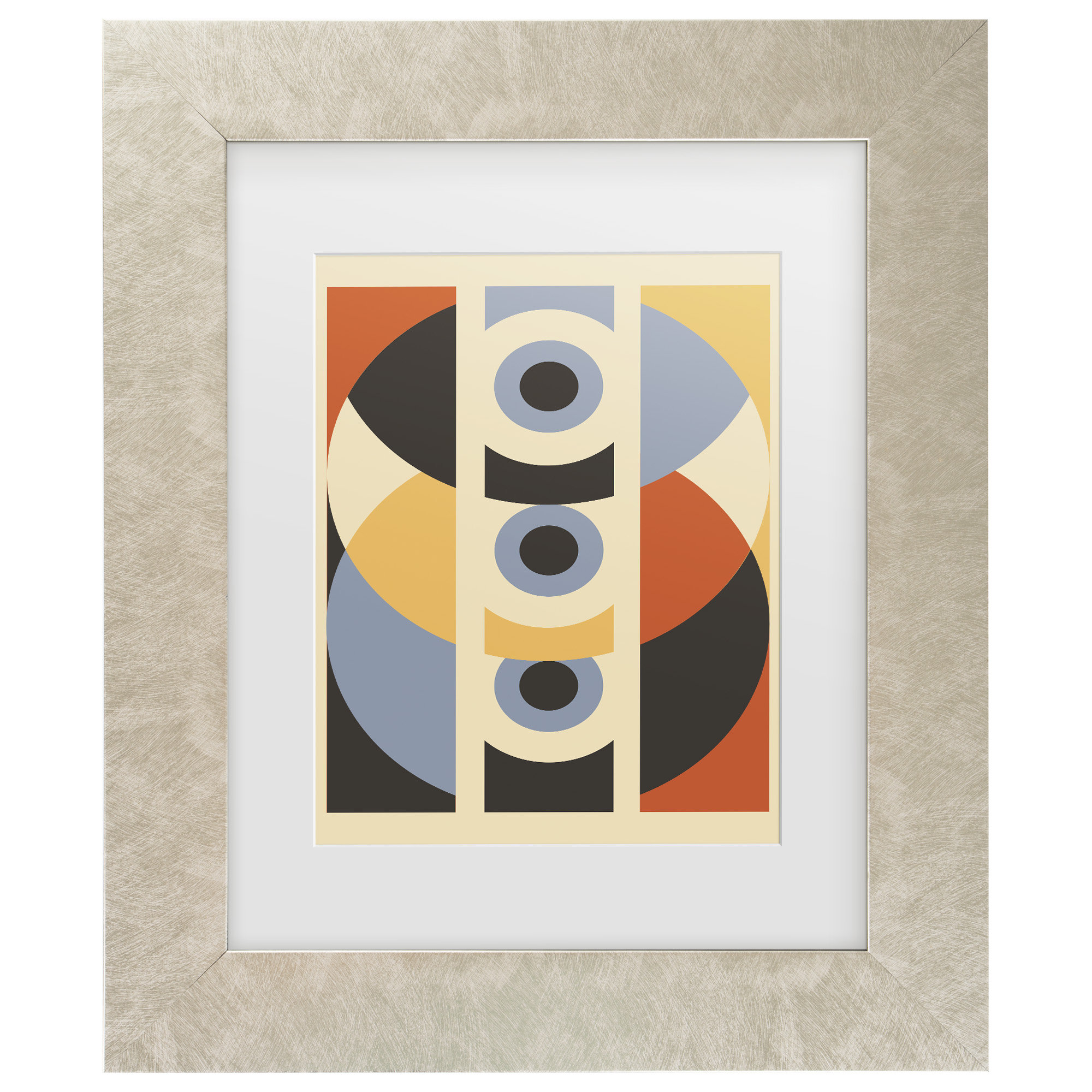 Ebern Designs Bolog Jay Stanley Geometric Pattern Matted Framed Art ...