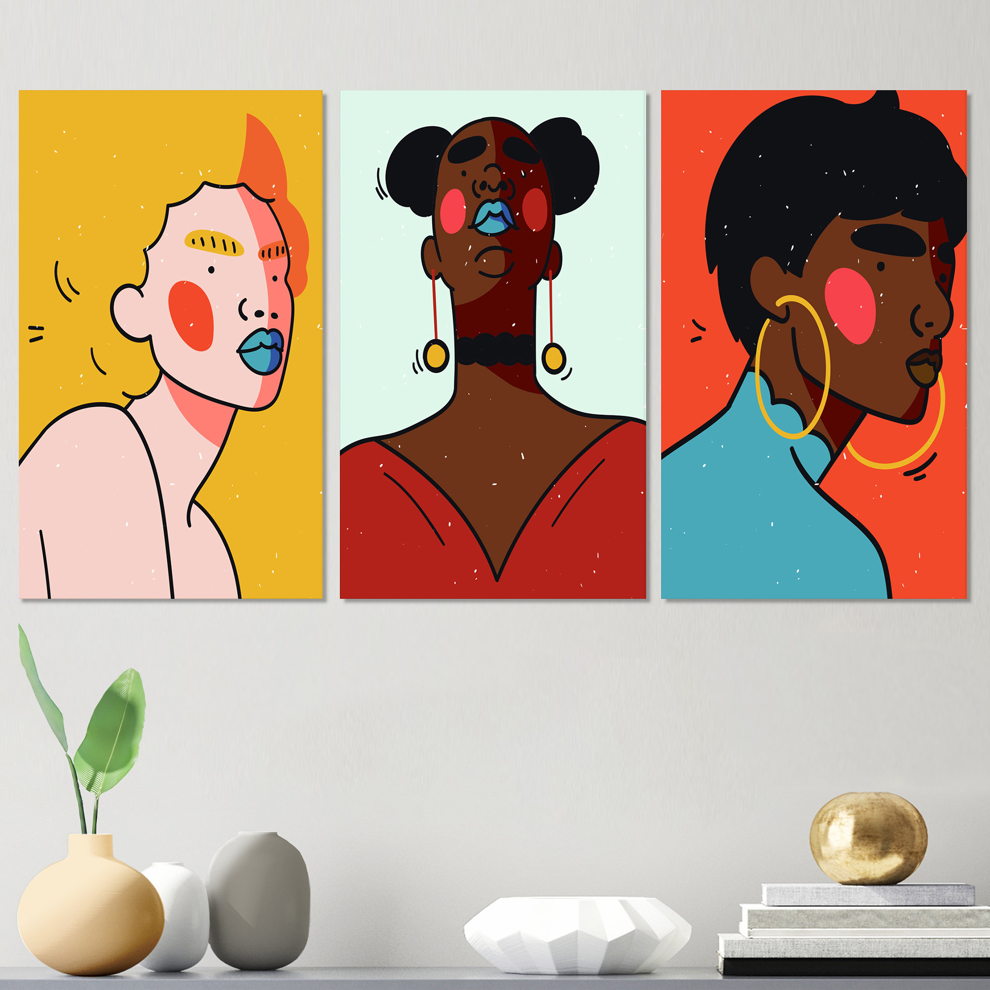 Corrigan Studio® Retro Woman Portrait Minimalistic Pop Art X - Modern ...