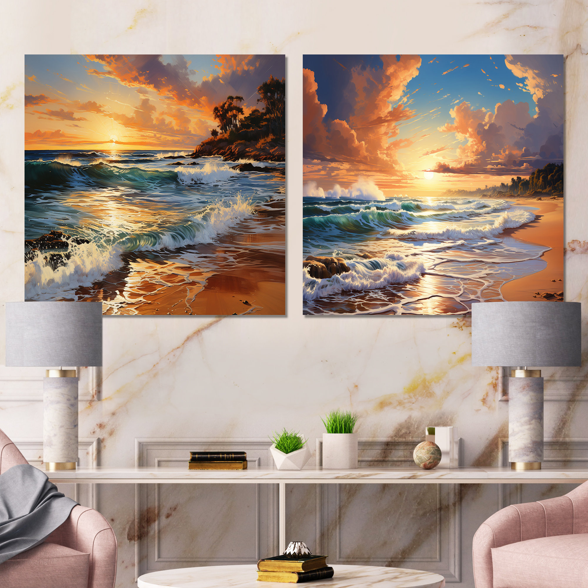 Highland Dunes Beach Photo Sunlit Horizons - Nautical & Beach Square ...