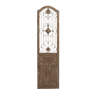 Fleur De Lis Living Wood Distressed Door Panel Scroll Brown Wall Decor ...
