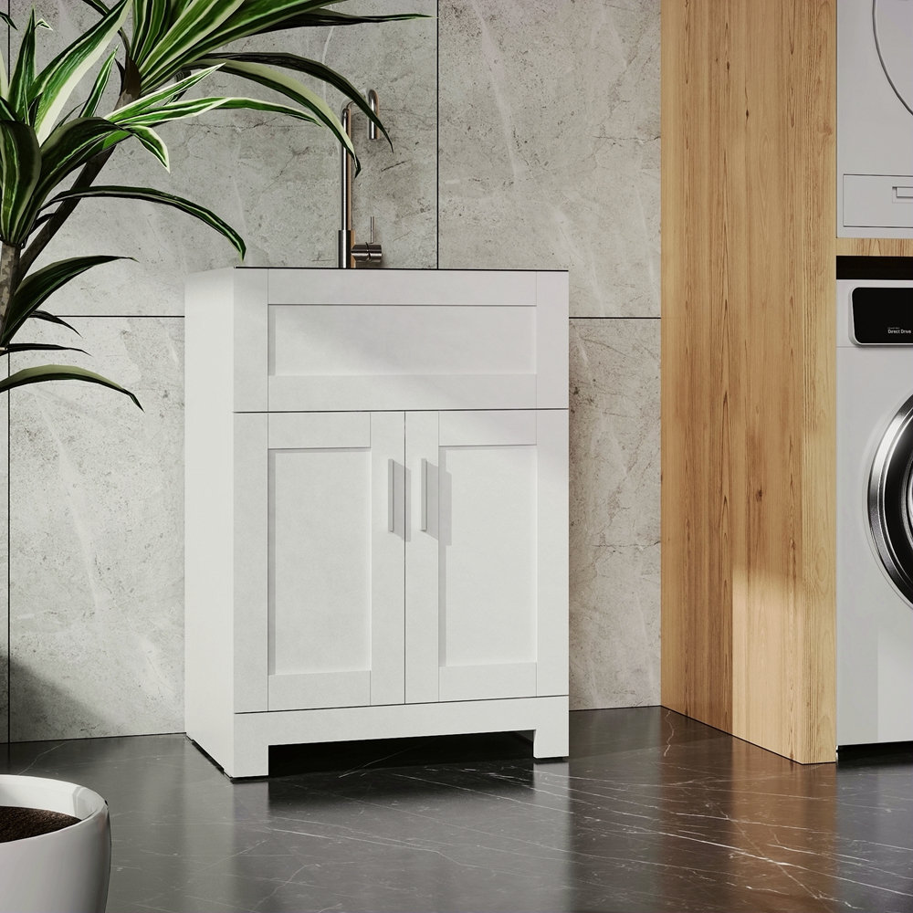 Latitude Run® 24In Paint Free Laundry Tub Cabinet W/ Stainless Steel ...